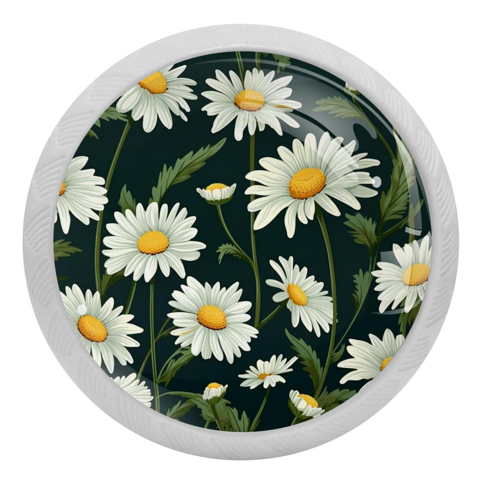 Daisy Glow-in-the-Dark Fluorescent Drawer Pulls 4-Pack with Screws ...