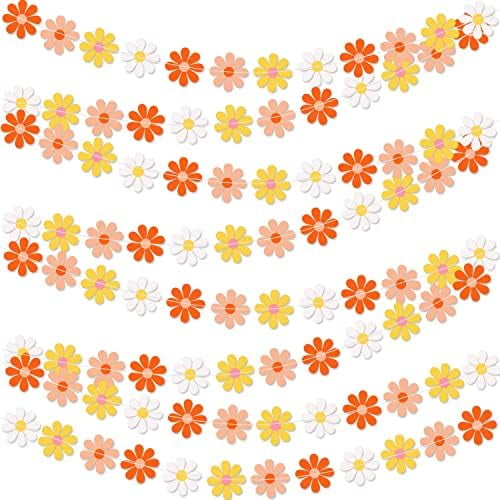 Daisy Groovy Boho Party Banner - Colorful Daisy Flower Banner for ...