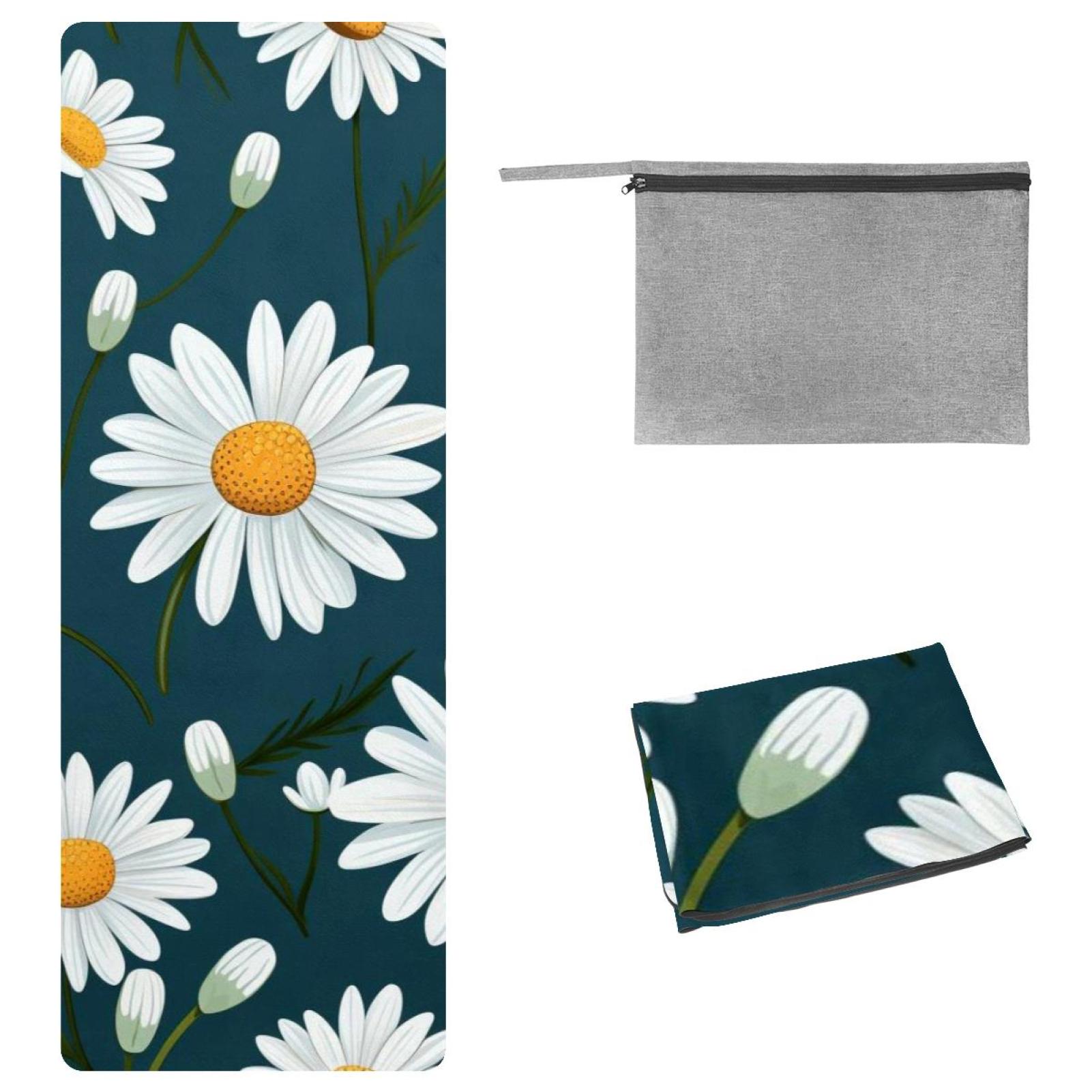 Daisy Gym Towel with Storage Bag, 72.8"x26.8", Suitable for Yoga ...