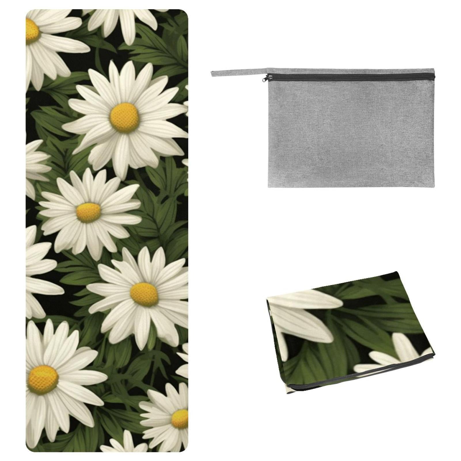 Daisy Gym Towel with Storage Bag, 72.8"x26.8", Suitable for Yoga ...