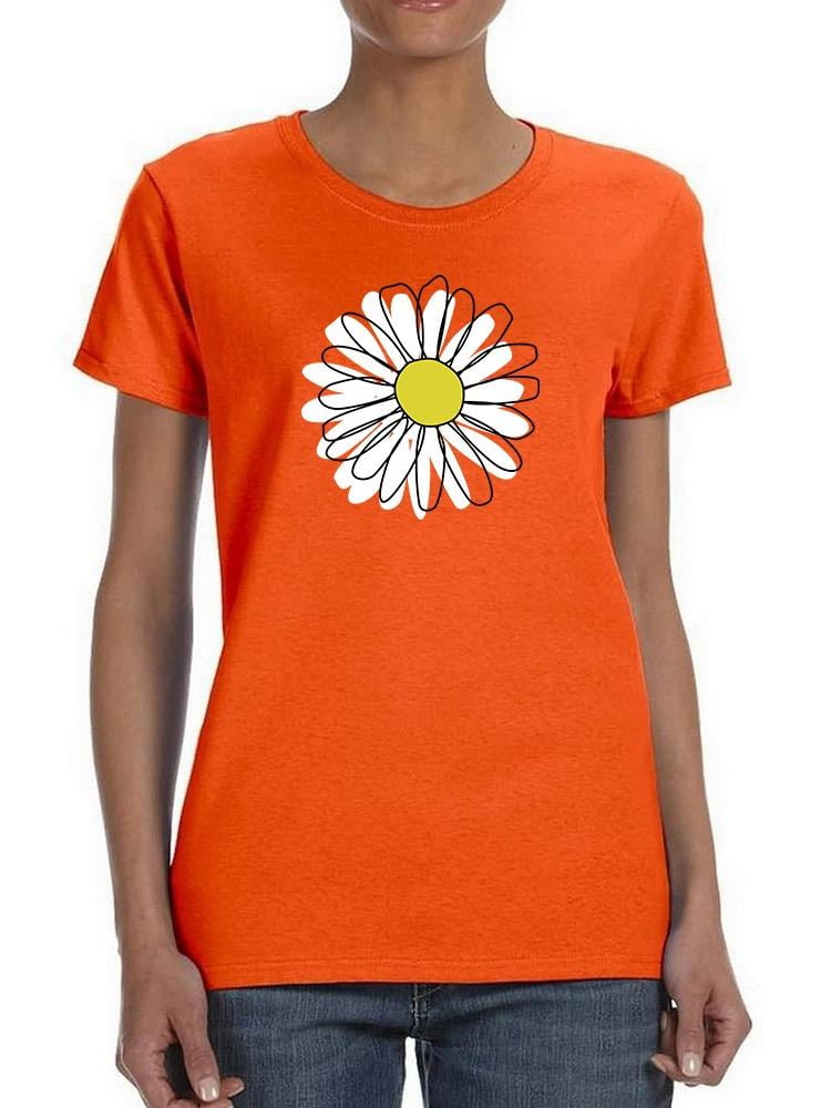 Daisy Hand Drawn Doodle T-Shirt Women -Image by Shutterstock, Female ...