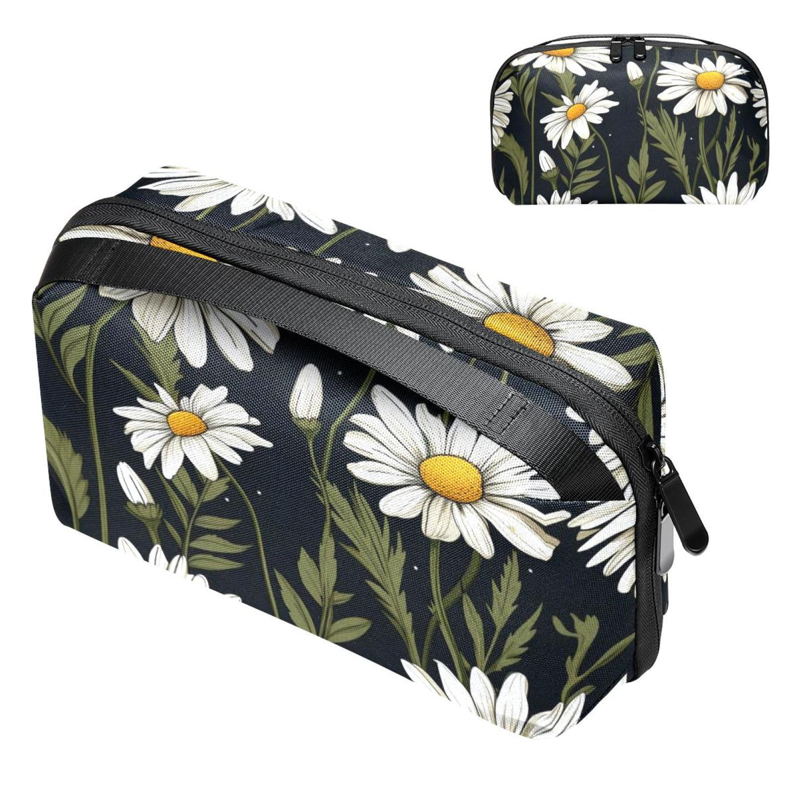 Daisy Hard Drive Case Travel Bag Cord Charger Organizer for Purse - Waterproof Oxford Cloth ...