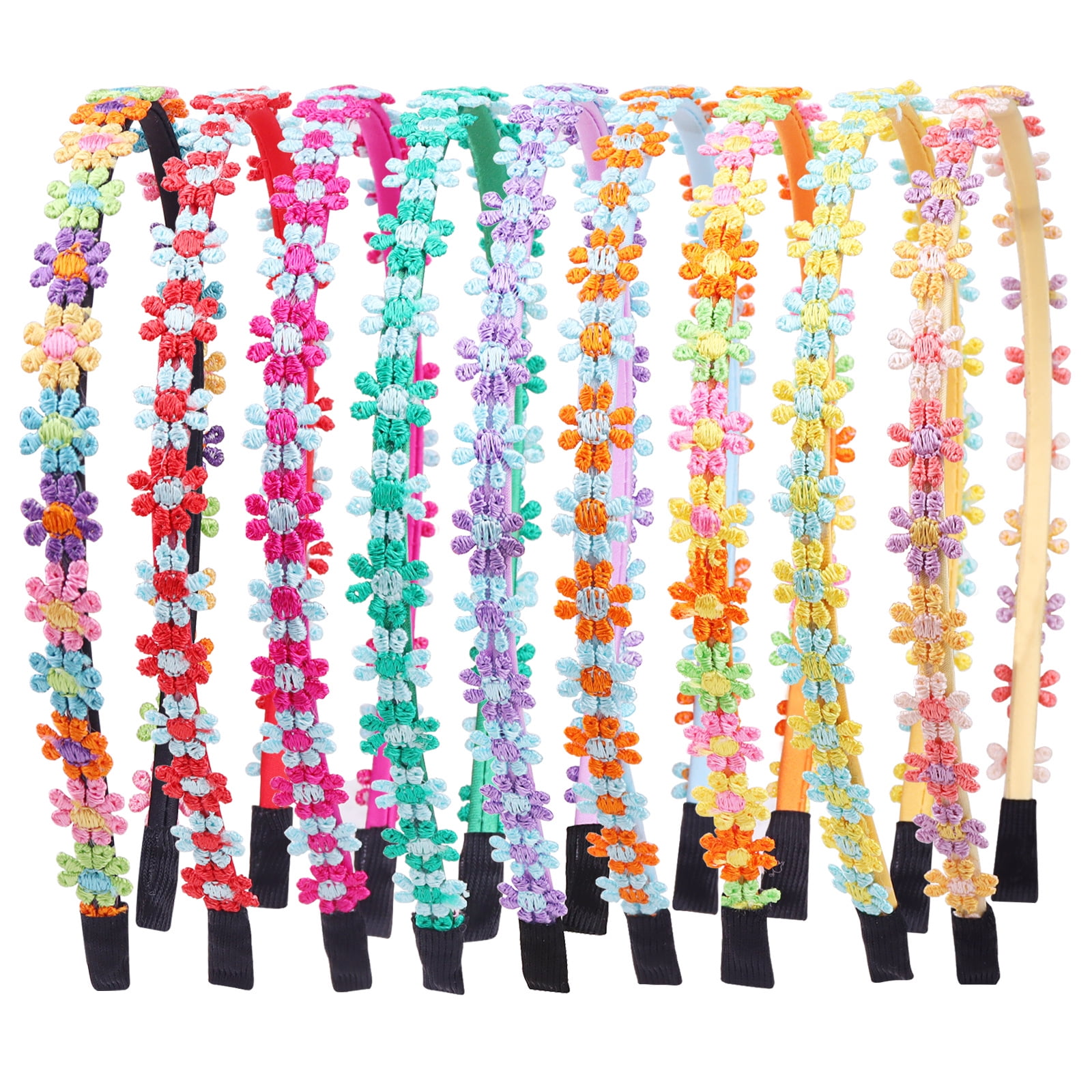 Daisy Headband Embroidery Flower Hair Bands Cute Flowers Hair ...