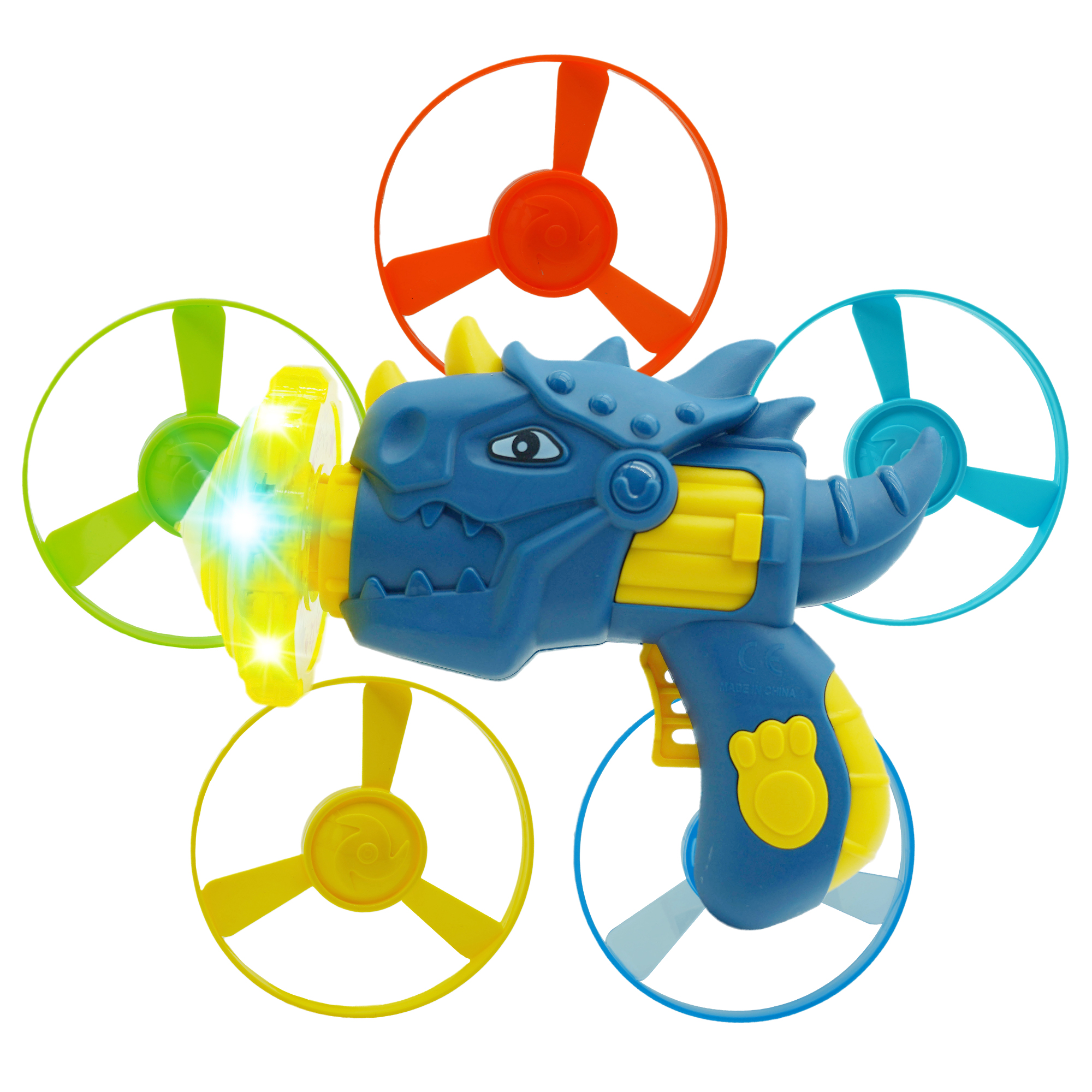 Daisy Kids' Dinosaur Disc Launcher Kit Including 1 LED Top And Cat ...