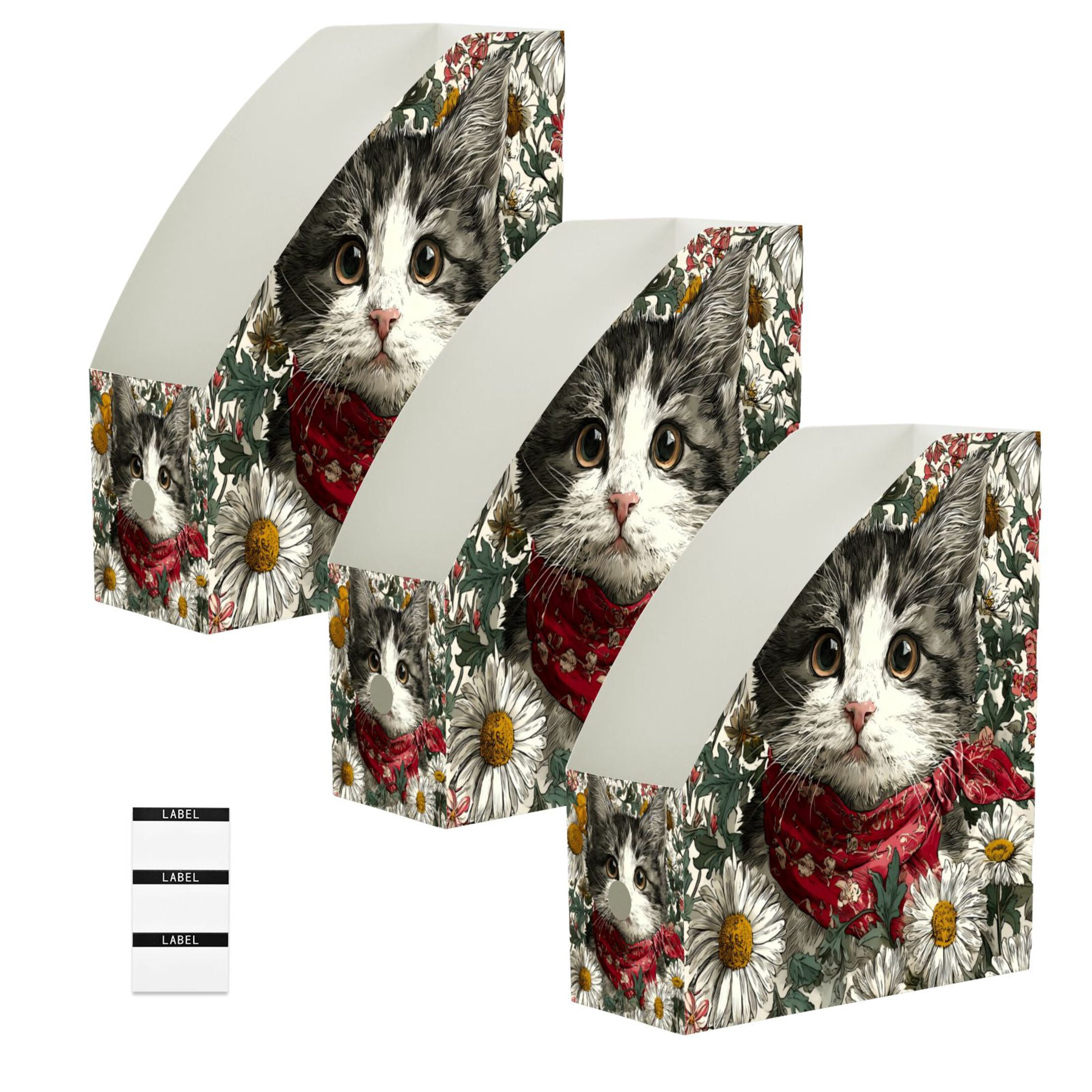 Daisy Kitten 3 Pack Magazine File Holders Desktop File Organizer ...