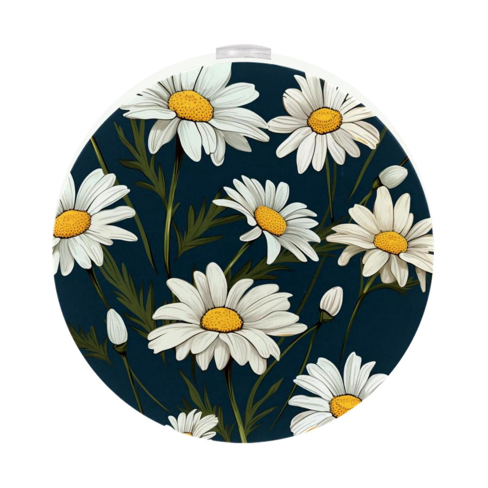 Daisy LED Round Night Light-2PCS, Dimmable Plug-in Circle Wall Lamp ...