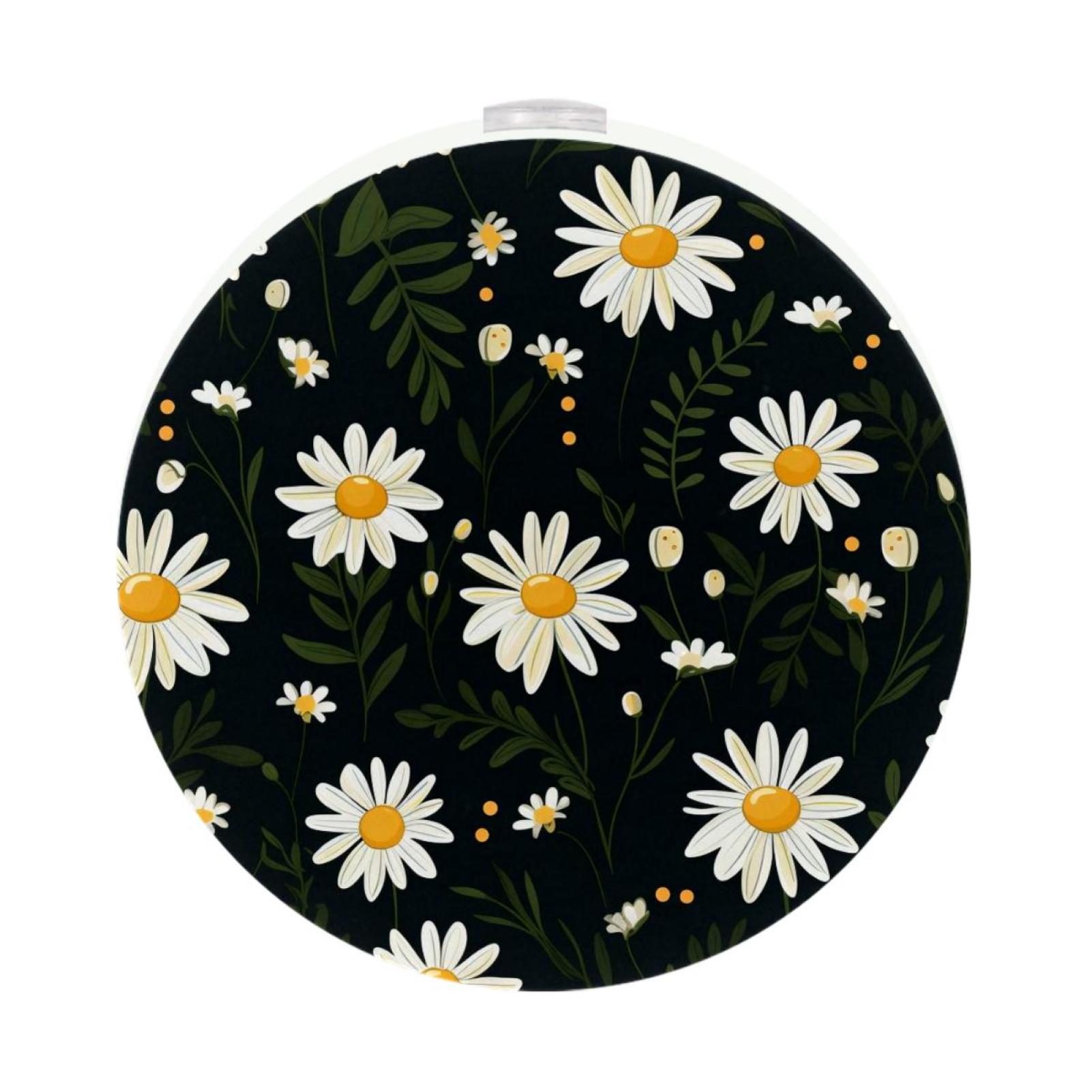 Daisy LED Round Night Light-2PCS, Energy-Efficient Plug-in Ambient Lamp ...