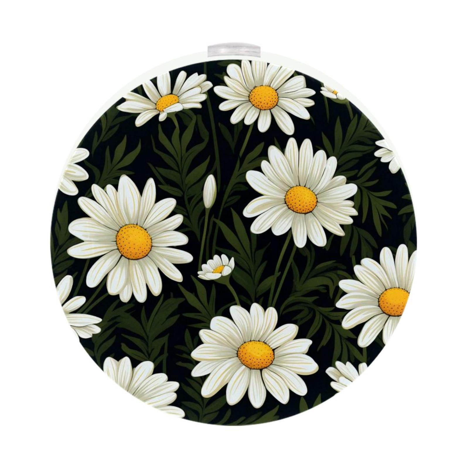 Daisy LED Round Night Light-2PCS, Energy-Efficient Plug-in Ambient Lamp ...