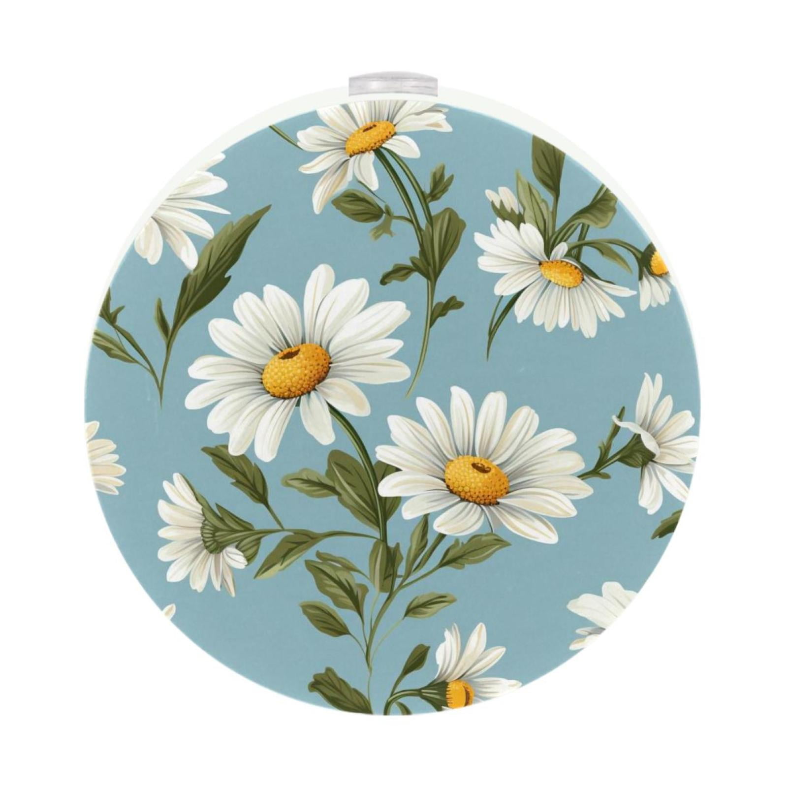 Daisy LED Round Night Light-2PCS, Energy Efficient Plug-in Bedroom ...