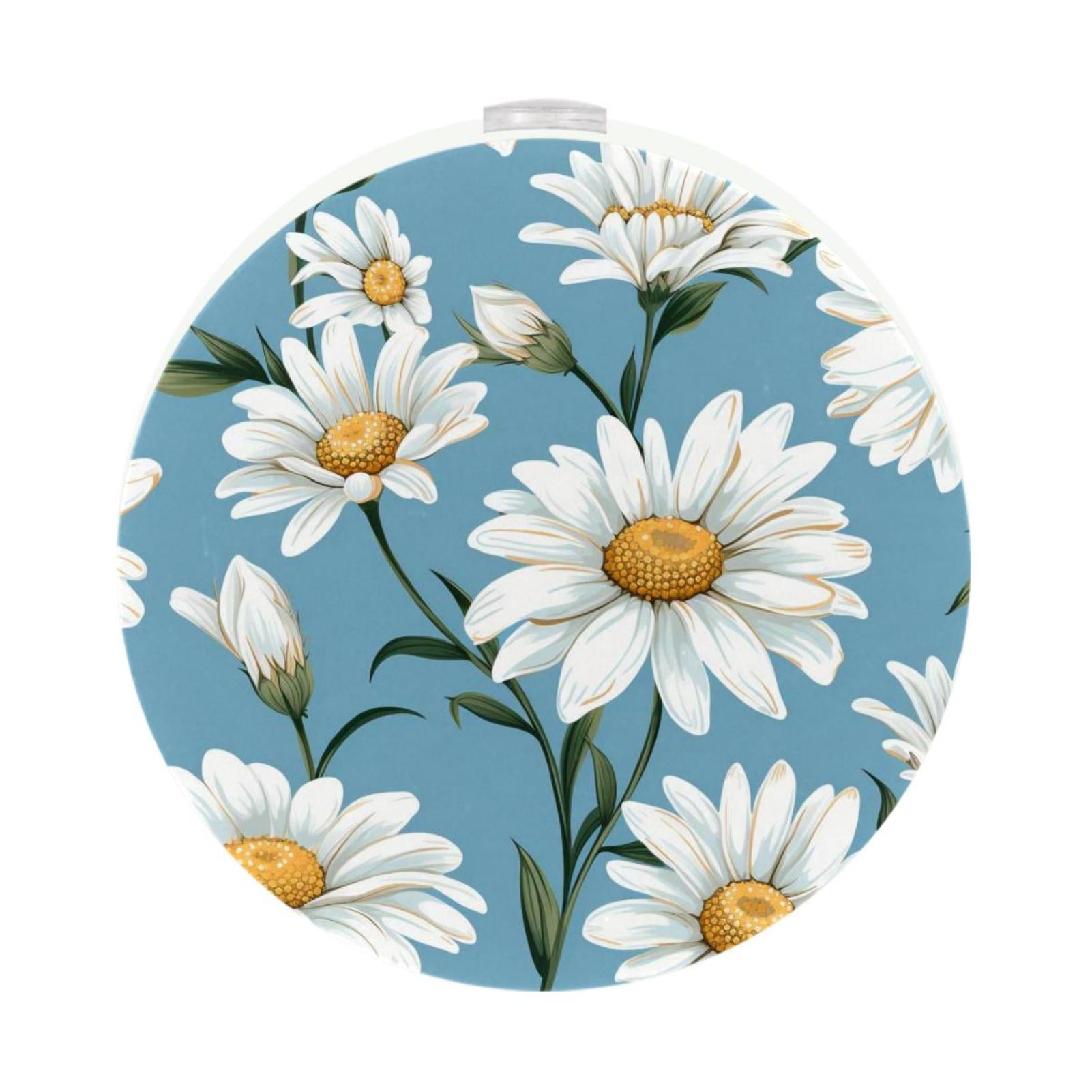 Daisy LED Round Night Light-2PCS, Energy Efficient Plug-in Bedroom ...