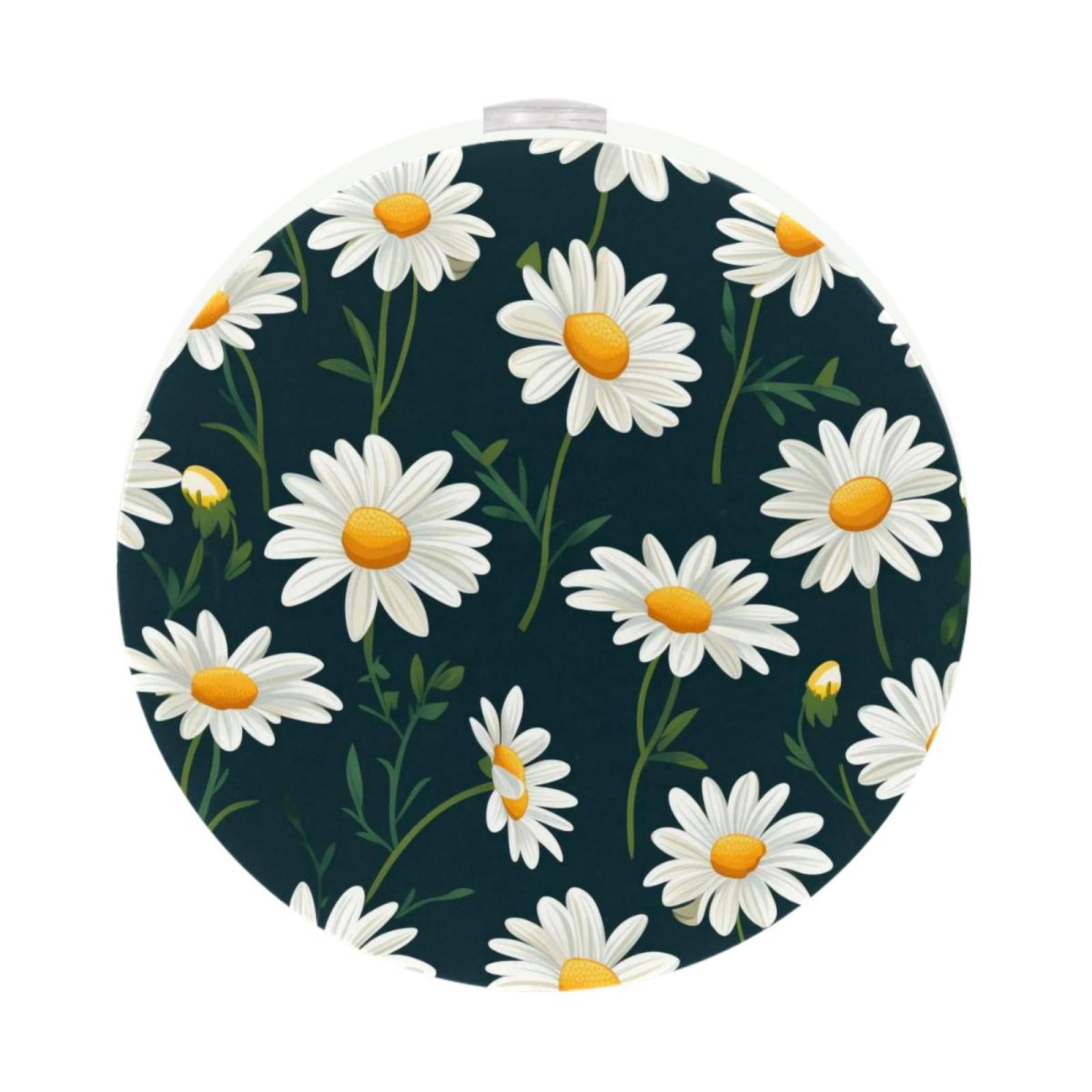 Daisy LED Round Night Light-2PCS, Energy Efficient Plug-in Bedroom ...
