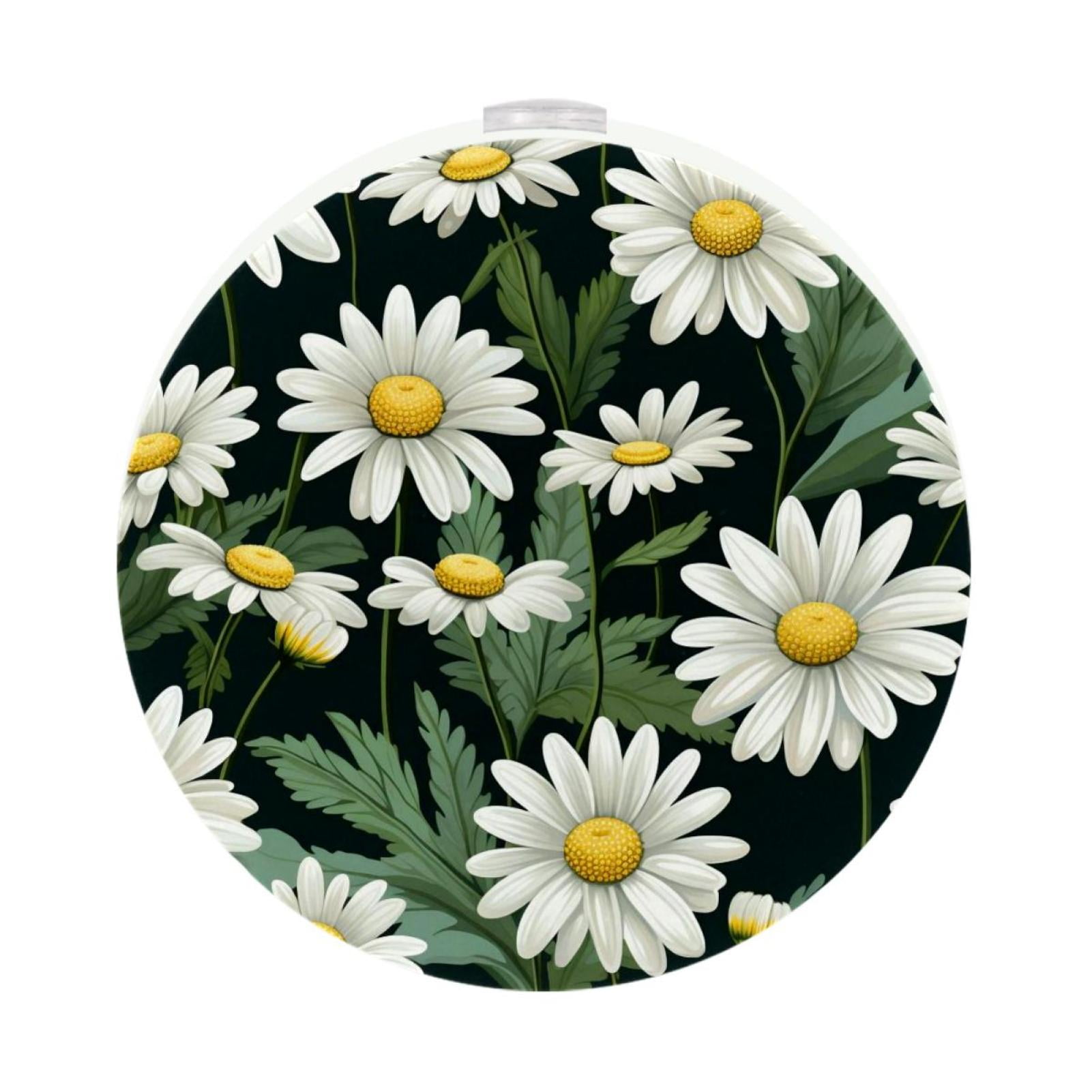 Daisy LED Round Night Light-2PCS, Energy Efficient Plug-in Bedroom ...