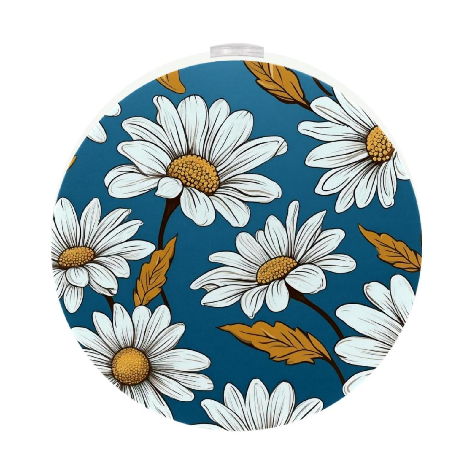 Daisy LED Round Night Light - 2PCS, Plug-in Dusk-to-Dawn Sensor, Energy ...