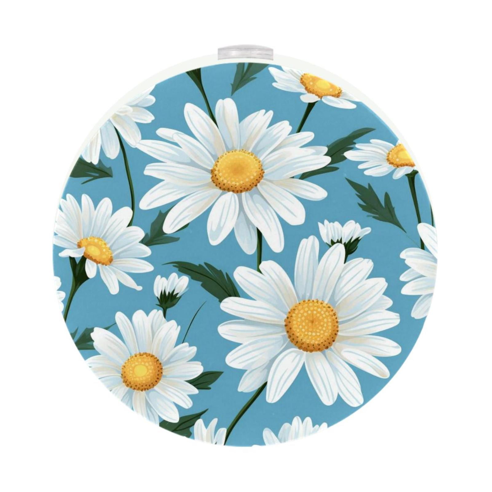 Daisy LED Round Night Light-2PCS, Plug-in Wall Nightlight with Dusk-to ...