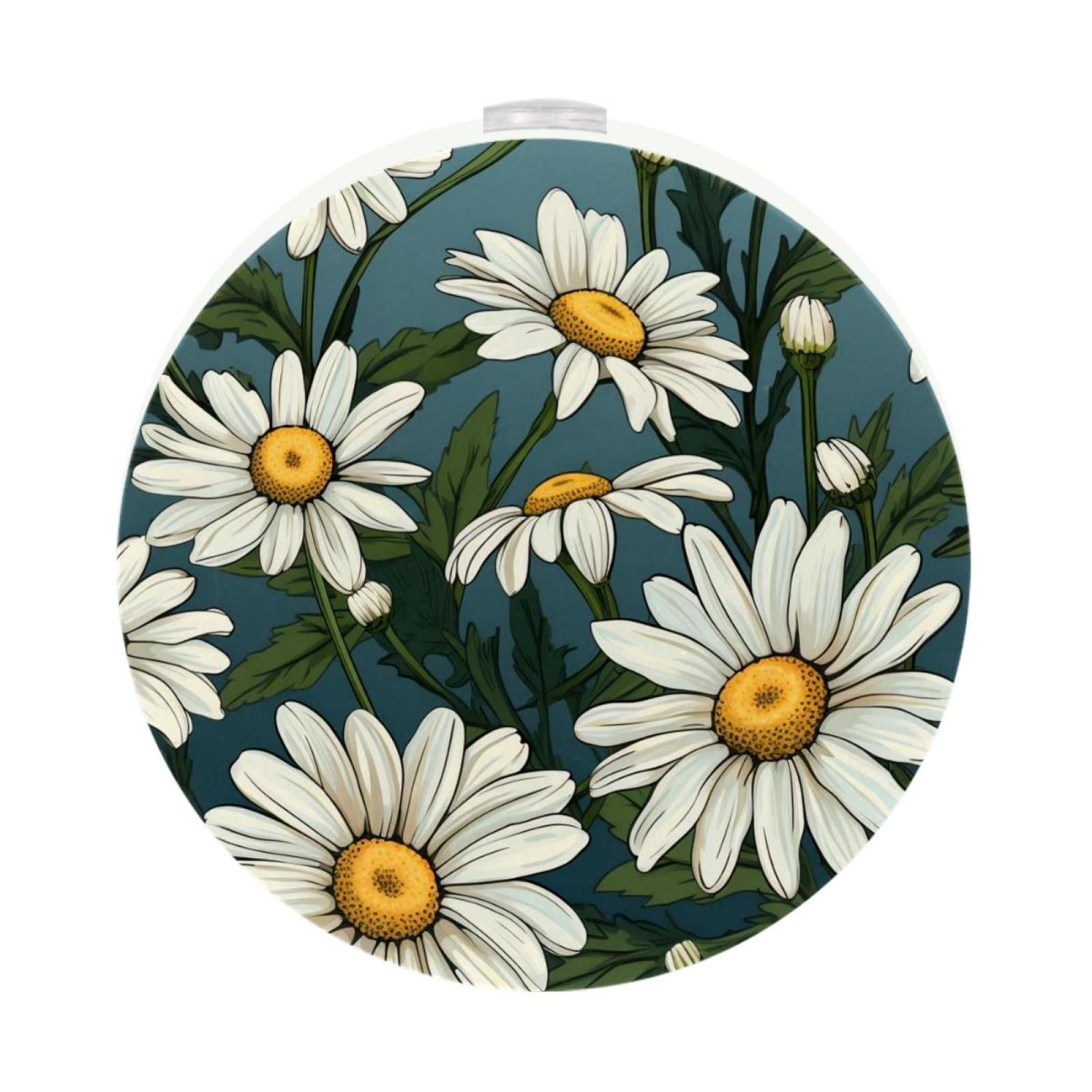 Daisy LED Round Night Light- Set of 2, Portable Rechargeable Mini ...