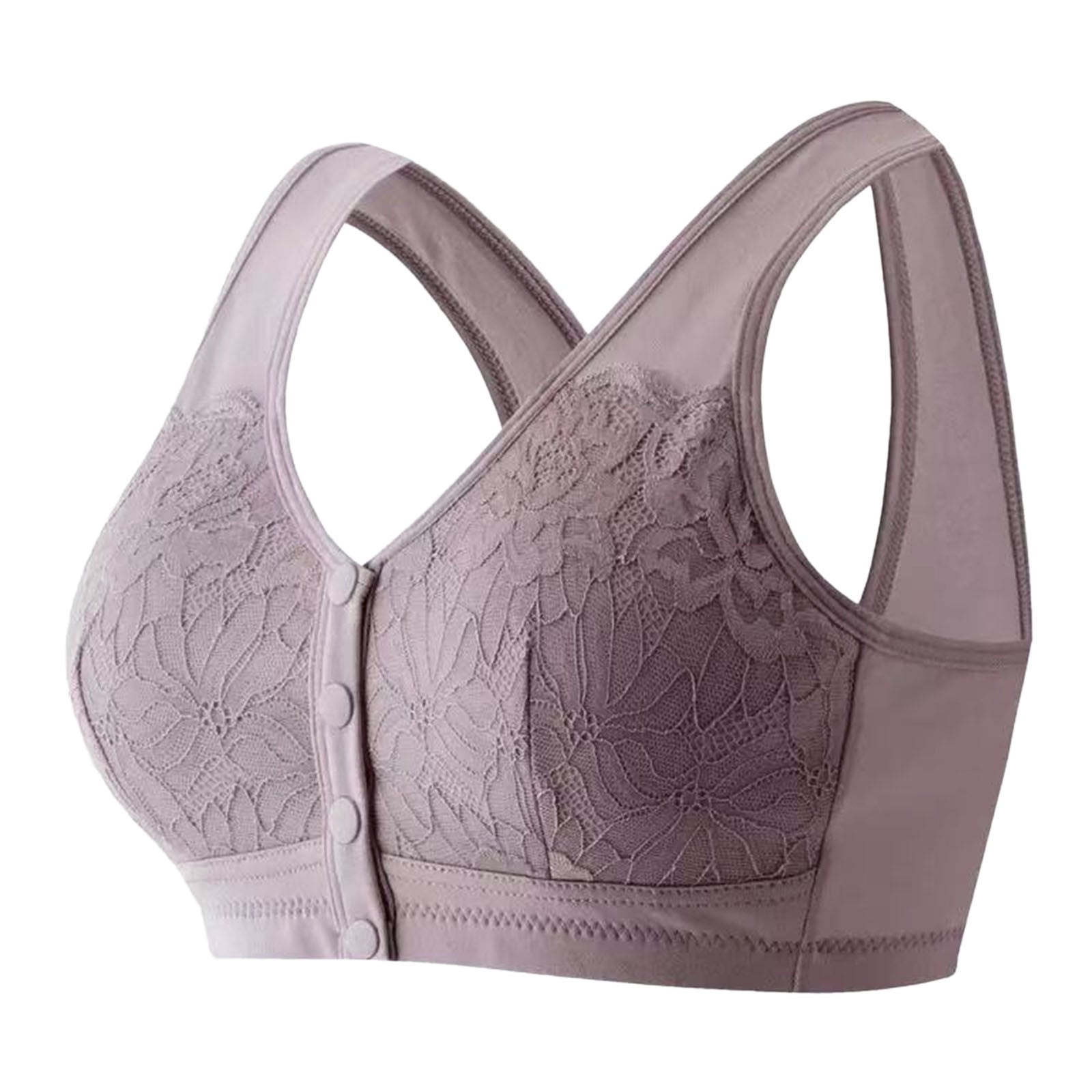 Daisy Lace Bras for Women Front Closure No Underwire Comfort Senior ...