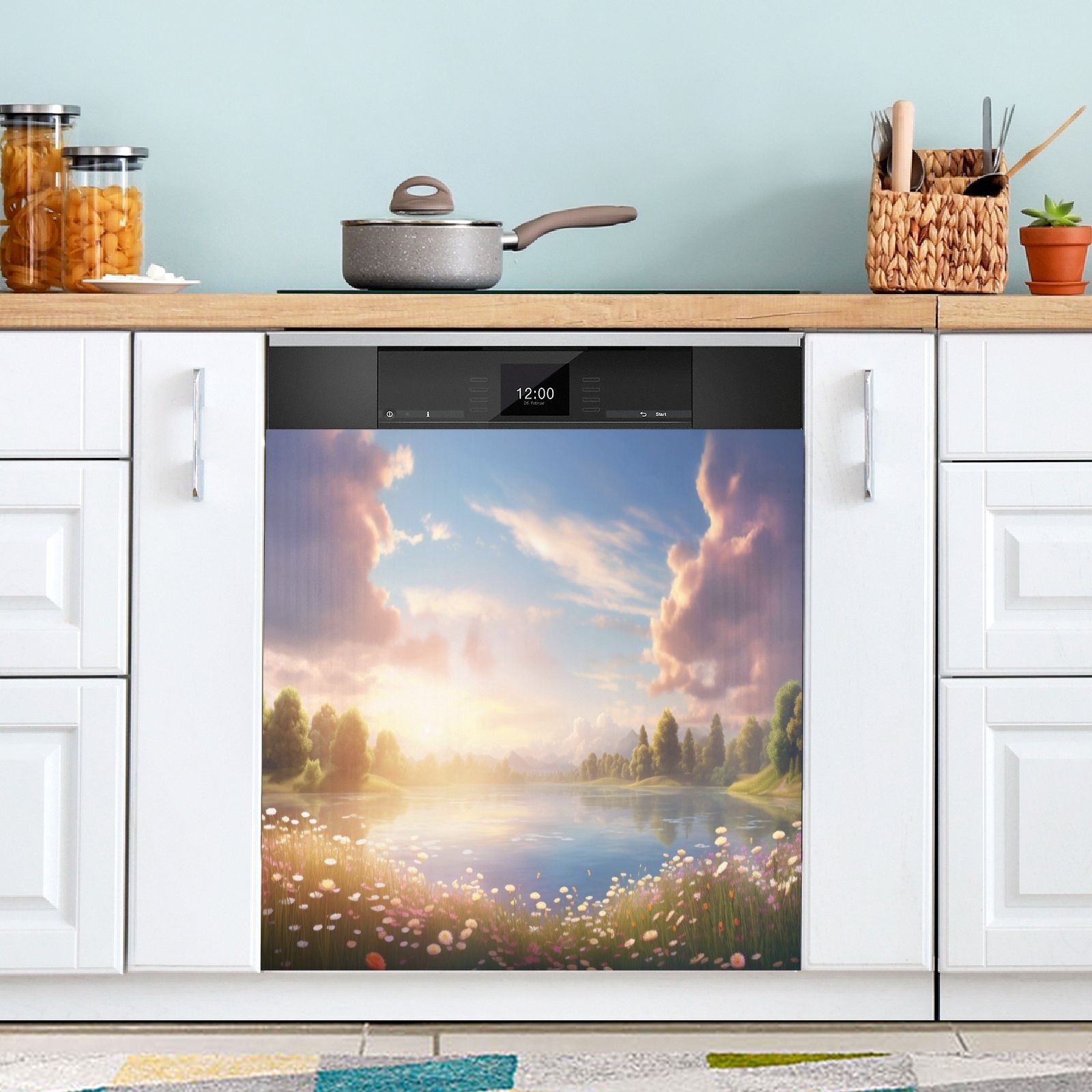 Daisy Landscape Magnetic Dishwasher Cover Magnet Refrigerator ...
