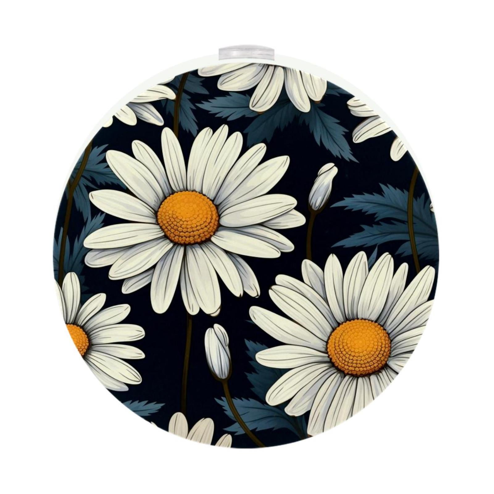 Daisy Led Round Night Light-2pcs, Dimmable Plug-in Mini Wall Lamp with ...