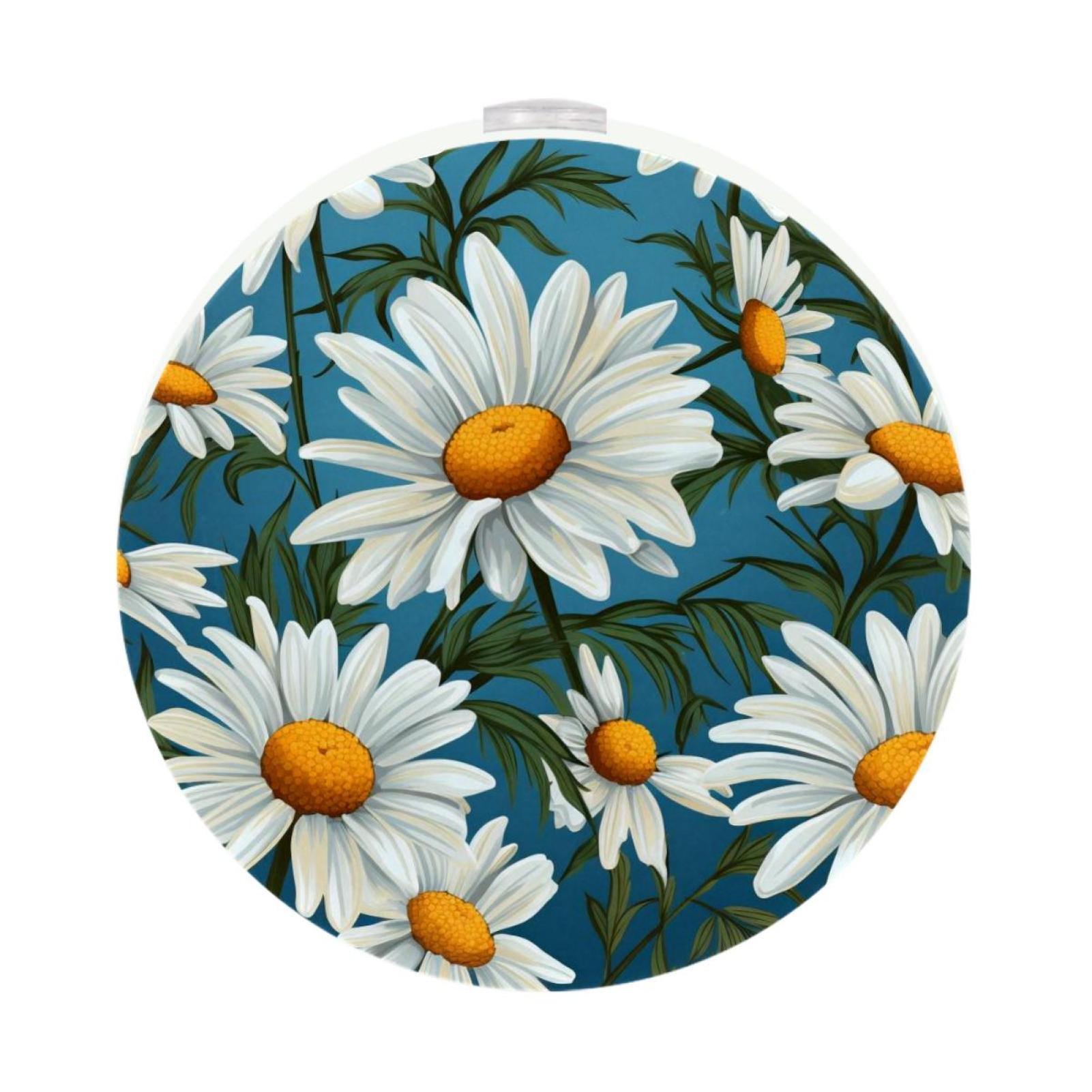 Daisy Led Round Night Light-2pcs, Gentle Glow Plug in Wall Lamp for ...