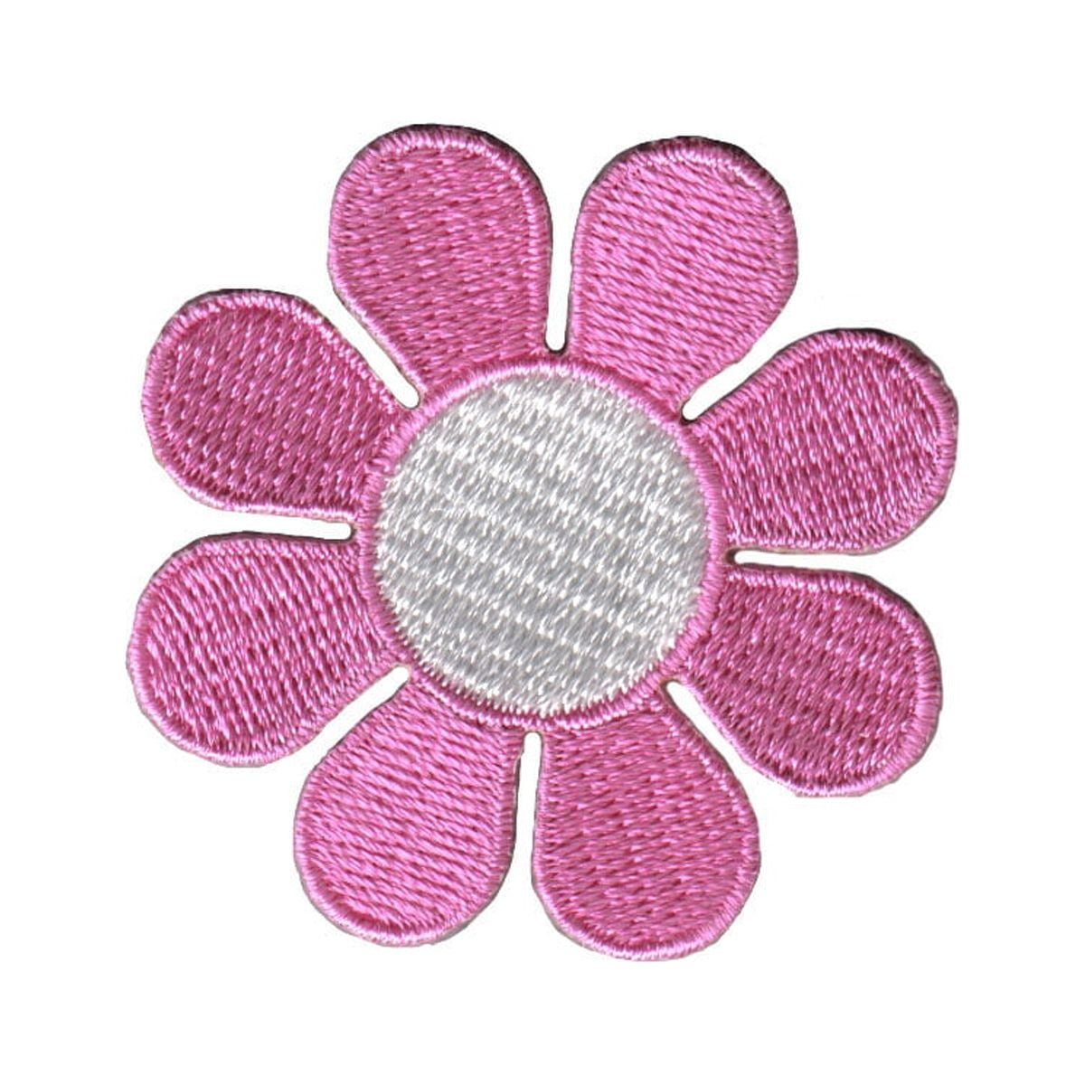Daisy Light Pink Petals White Center Patch Hippie Cute Flower Iron On ...