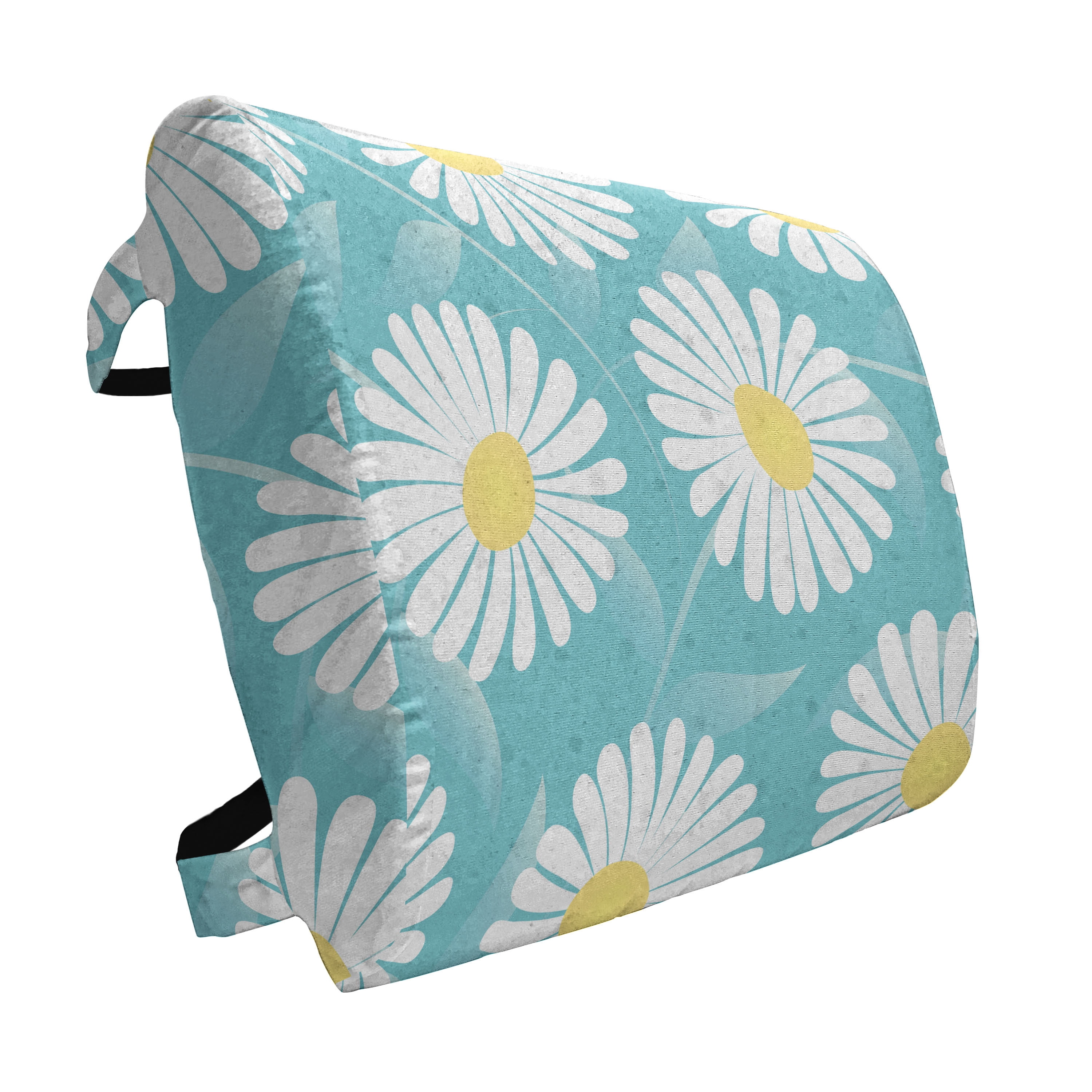 Daisy Lumbar Pillow, Repetitive Spring Season Themed Pattern of ...