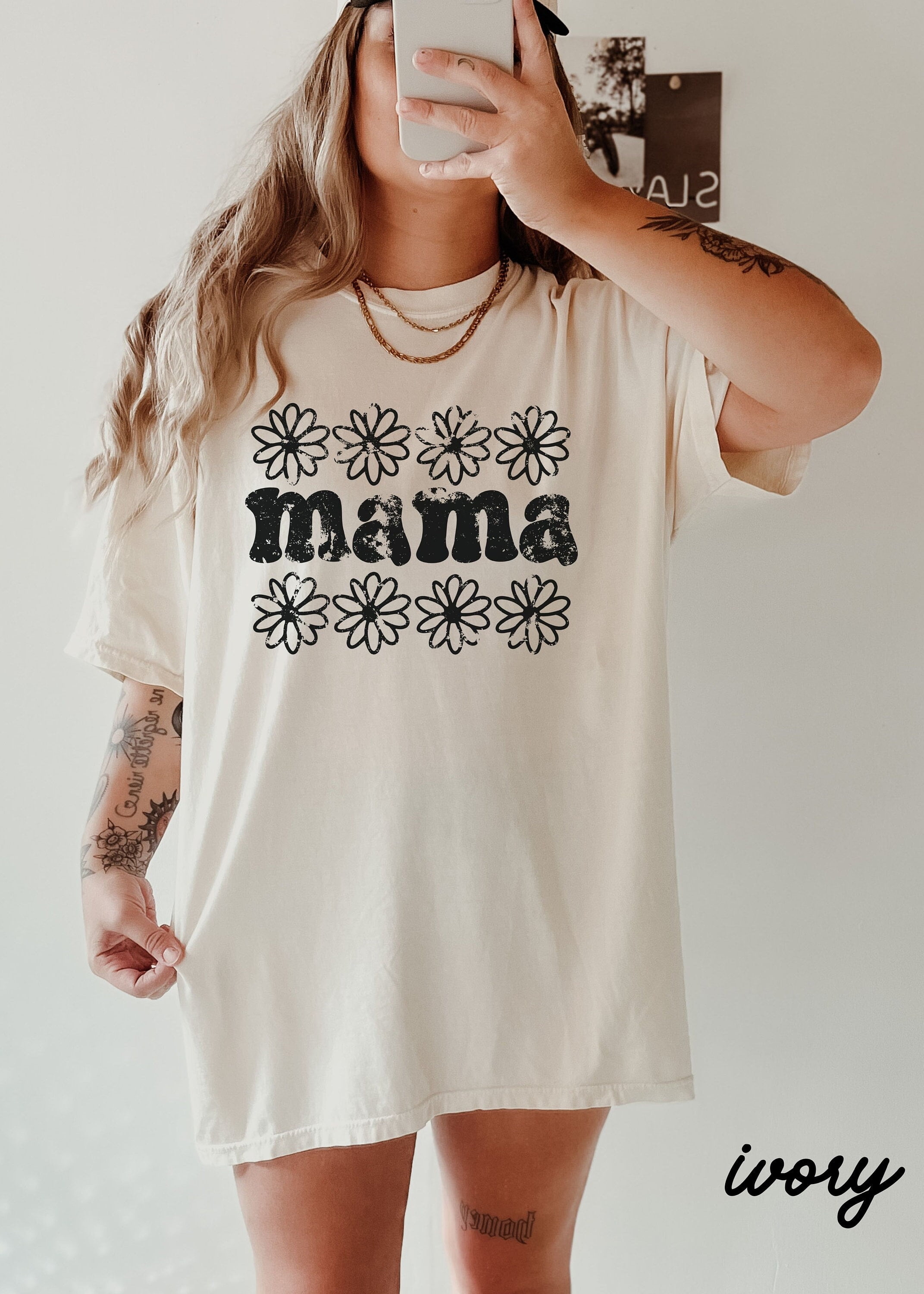 Daisy Mama Shirt Mothers Day Gift From Daughter for Mom, Floral Mama ...