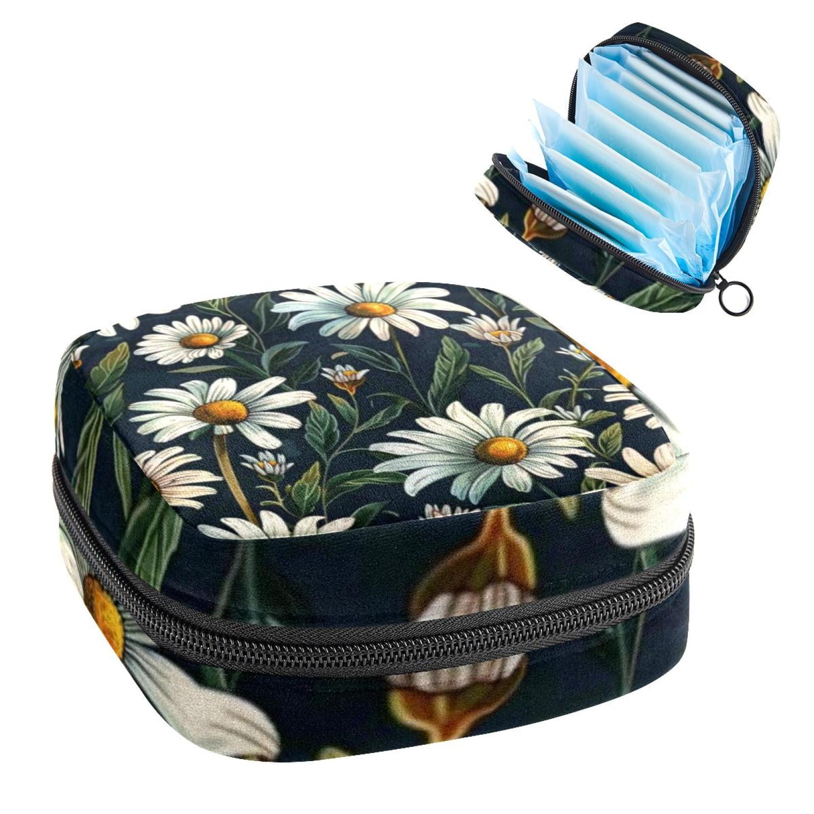 Daisy Mini Plush Sanitary Napkin Pouch - Makeup Bag, Period Bags for ...
