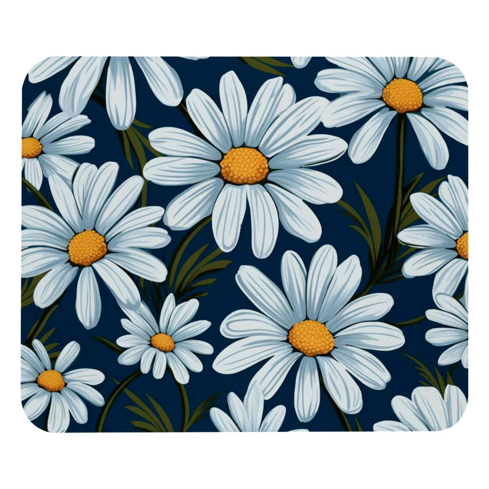 Daisy Mouse Pad for Wireless Mouse Home Office Desk Laptop with Rubber ...