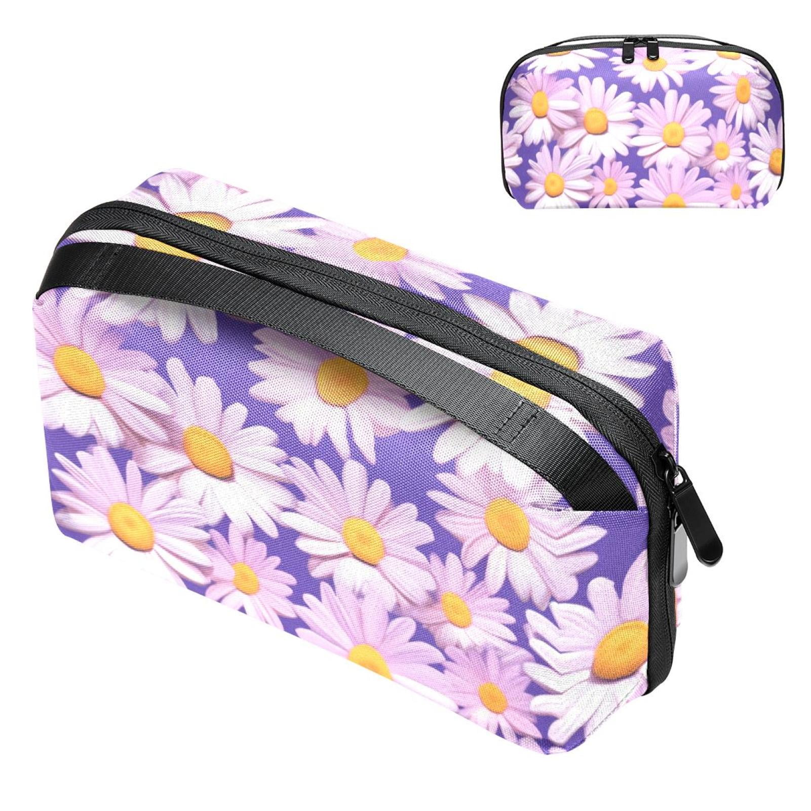 Daisy Oxford Fabric Waterproof Portable Hard Drive Bag and Case with ...