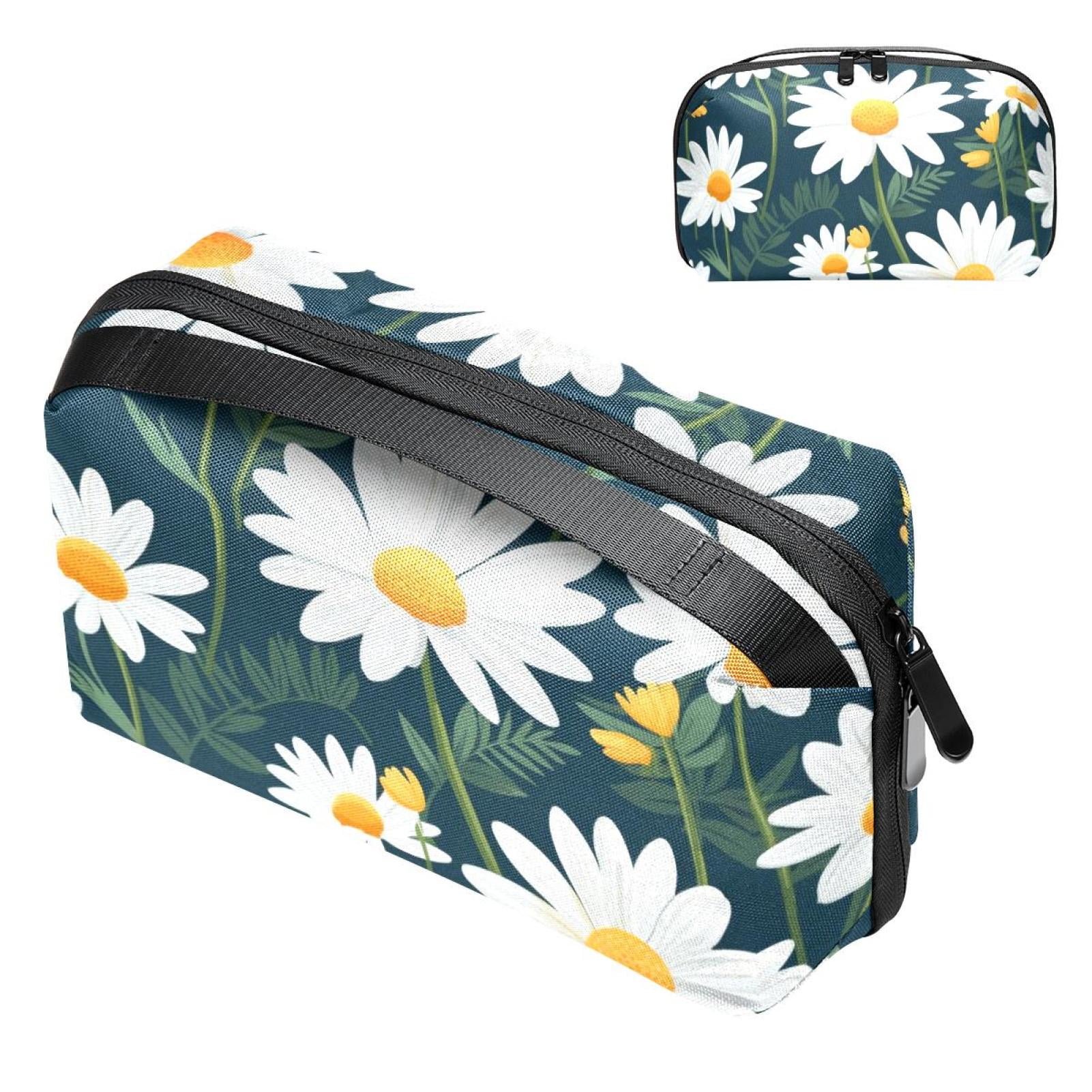 Daisy Oxford Fabric Waterproof Portable Hard Drive Bag and Case with ...