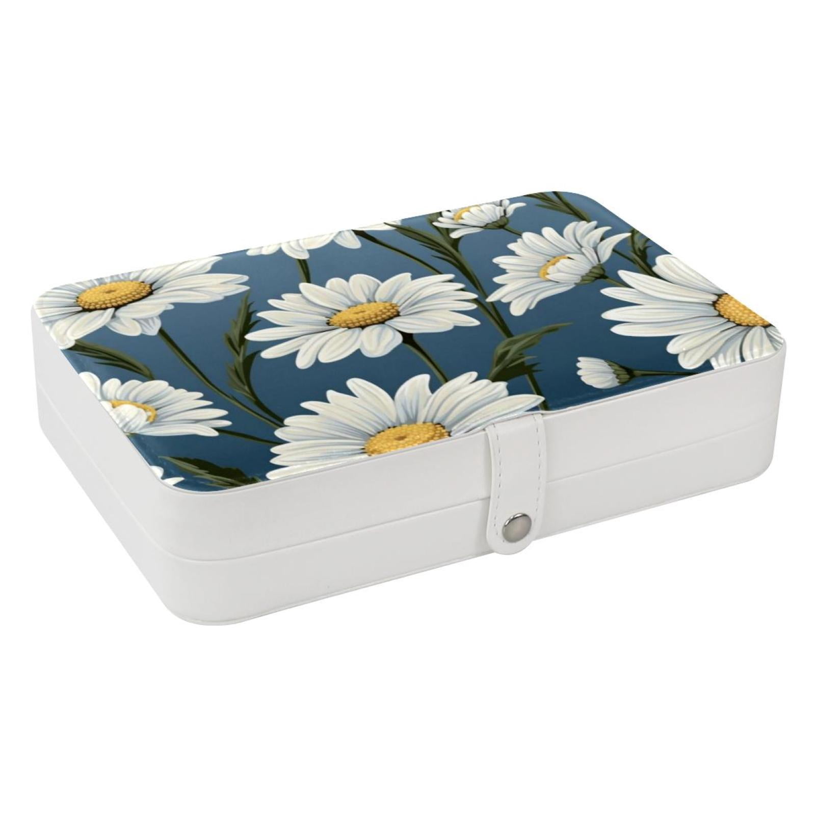 Daisy PU Leather Jewelry Boxes Necklace Holder Display Case with ...