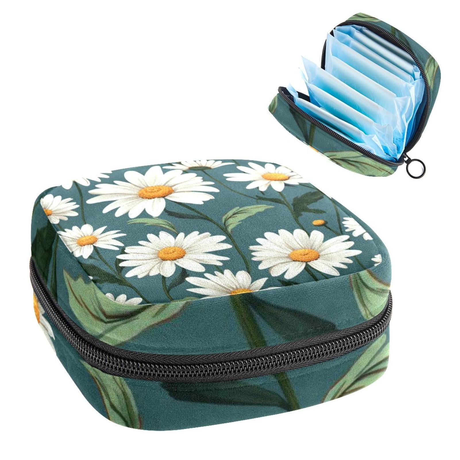 Daisy Pad Bag Period Bag Sanitary Pad Storage Bag - Mini Pouch for ...