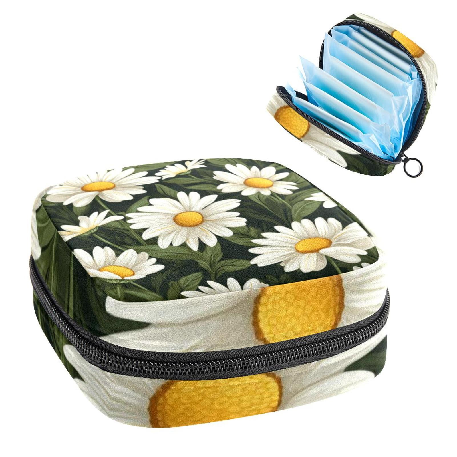 Daisy Pad Bag Period Bag Small Travel Pouch - Ideal Sanitary Napkin ...