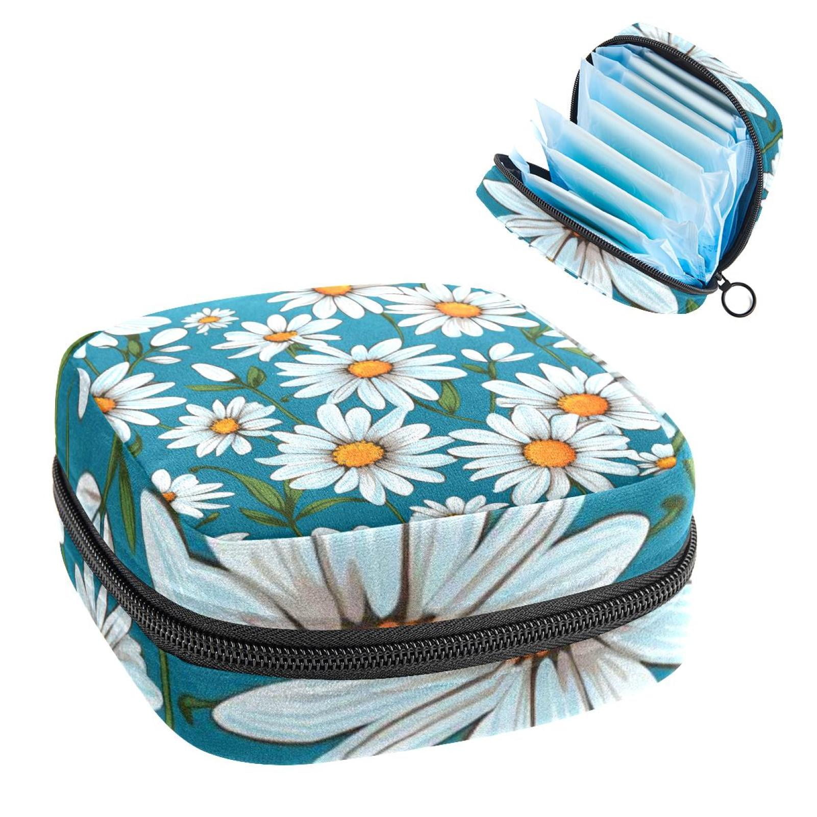 Daisy Pad Bag Period Pouch Travel Pouch Women Small Stationary Pouch ...