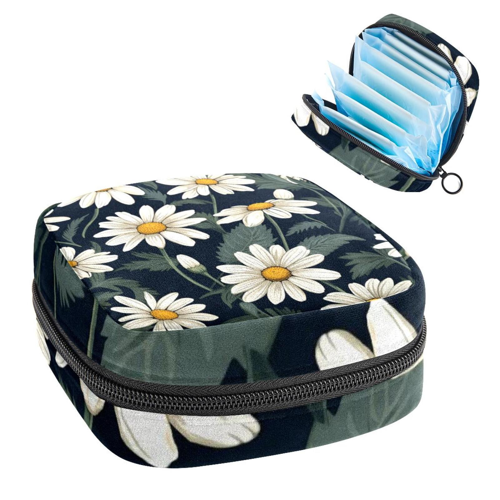 Daisy Pad Bag Period Pouch Travel Pouch Women Small Stationary Pouch ...