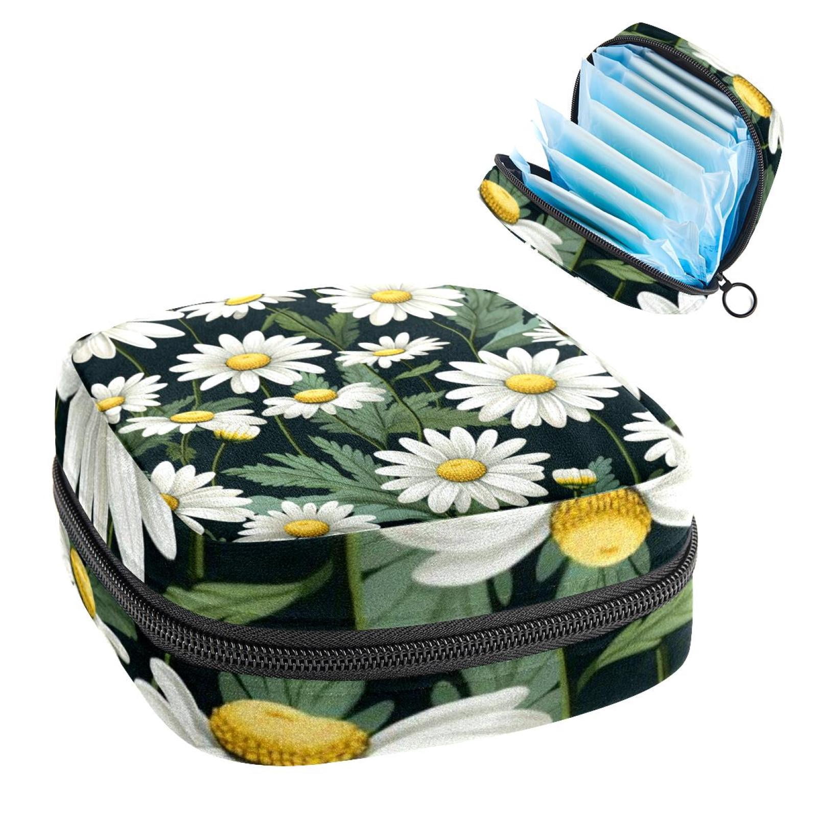 Daisy Pad Bag Storage Organizer Pouch for Menstrual Hygiene Products ...