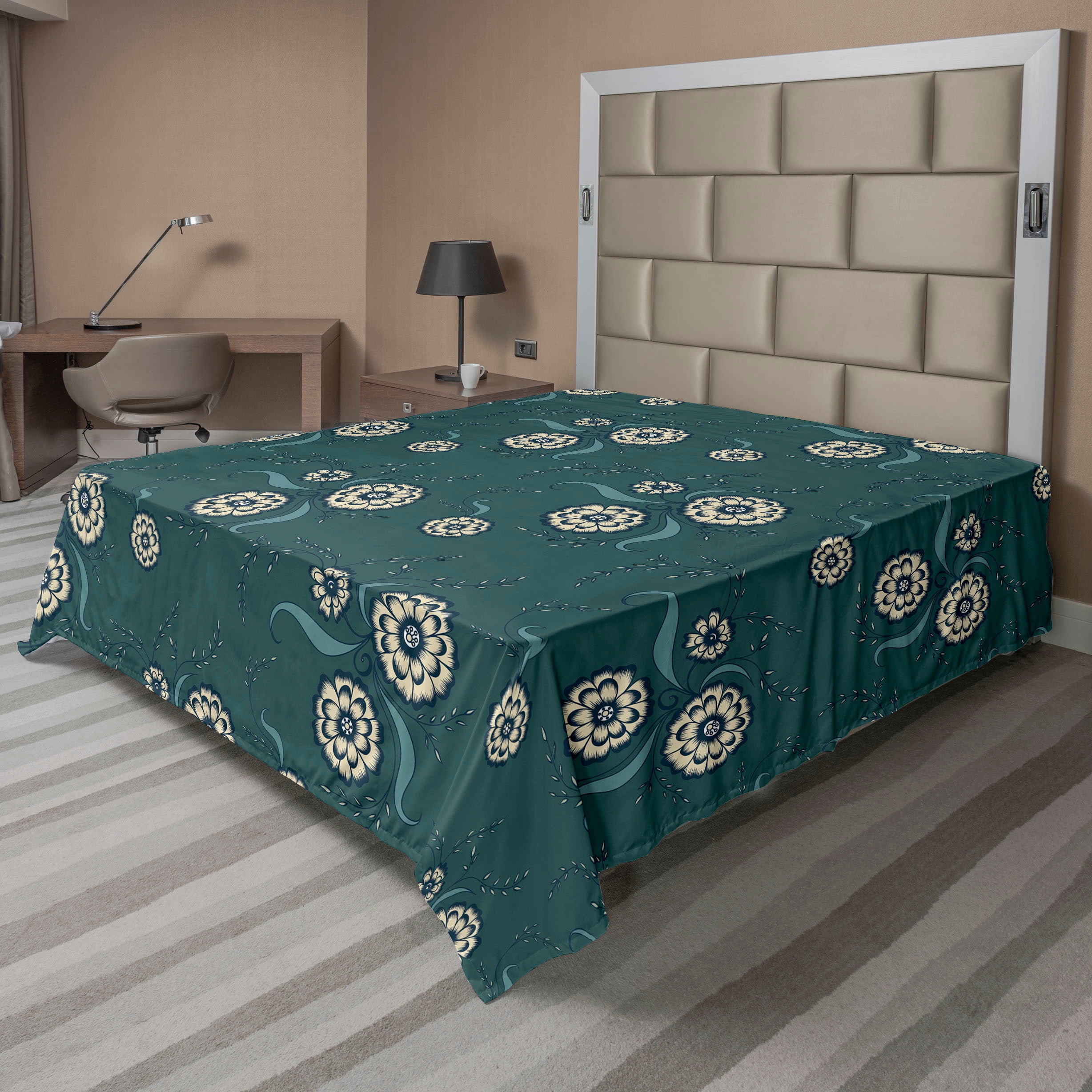 Ambesonne Daisy Pattern Flat Bedding Sheet Soft Top Sheet, Boho ...