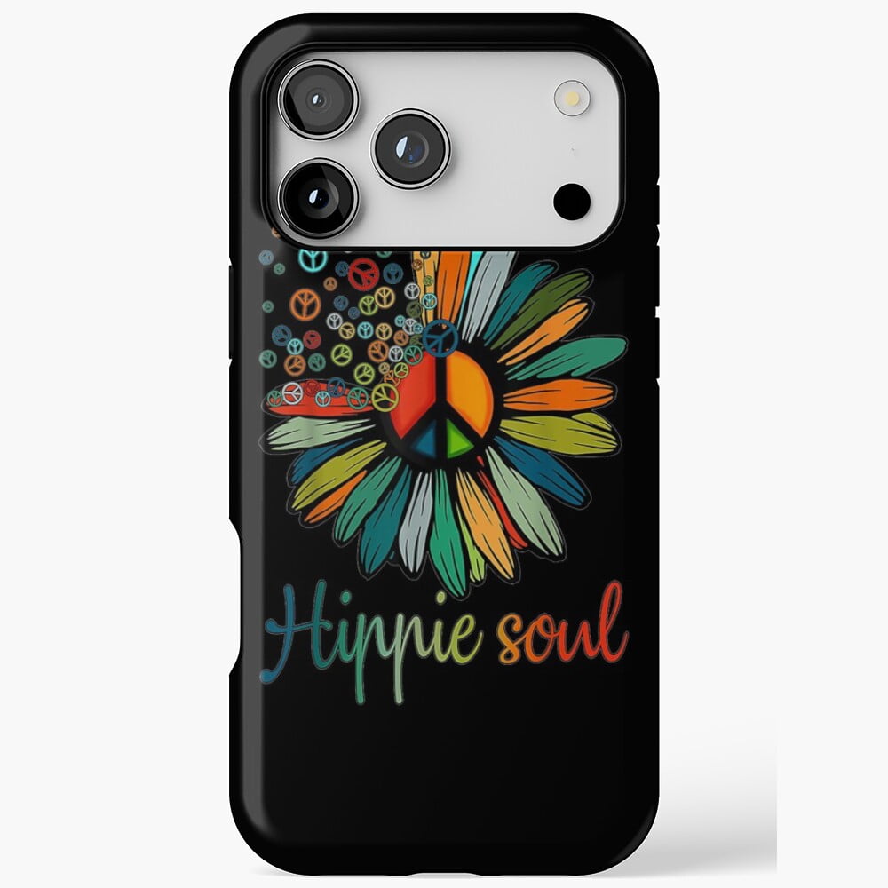 Daisy Peace Sign Hippie Soul Art iPhone Case 11 to 17 Pro Max - Walmart.com