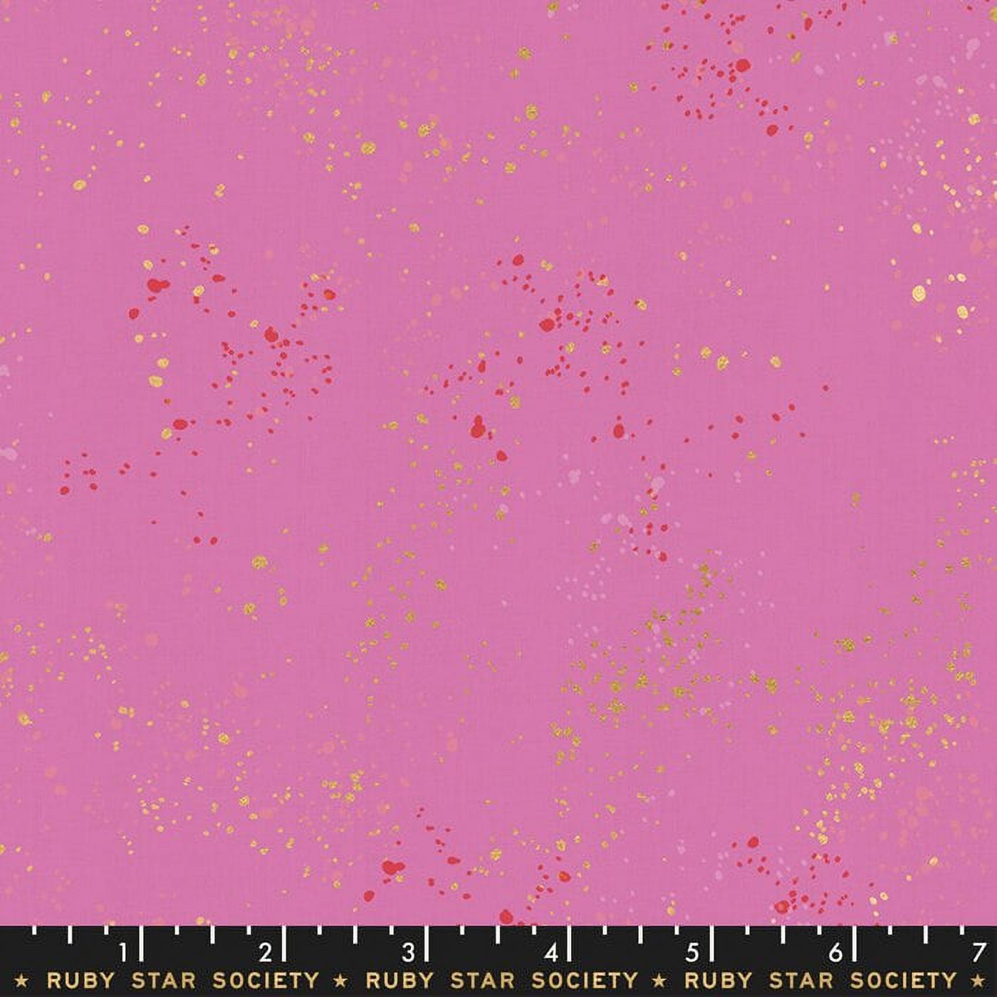 Daisy Pink Metallic Speckled fabric, Ruby Star Society quilt cotton ...