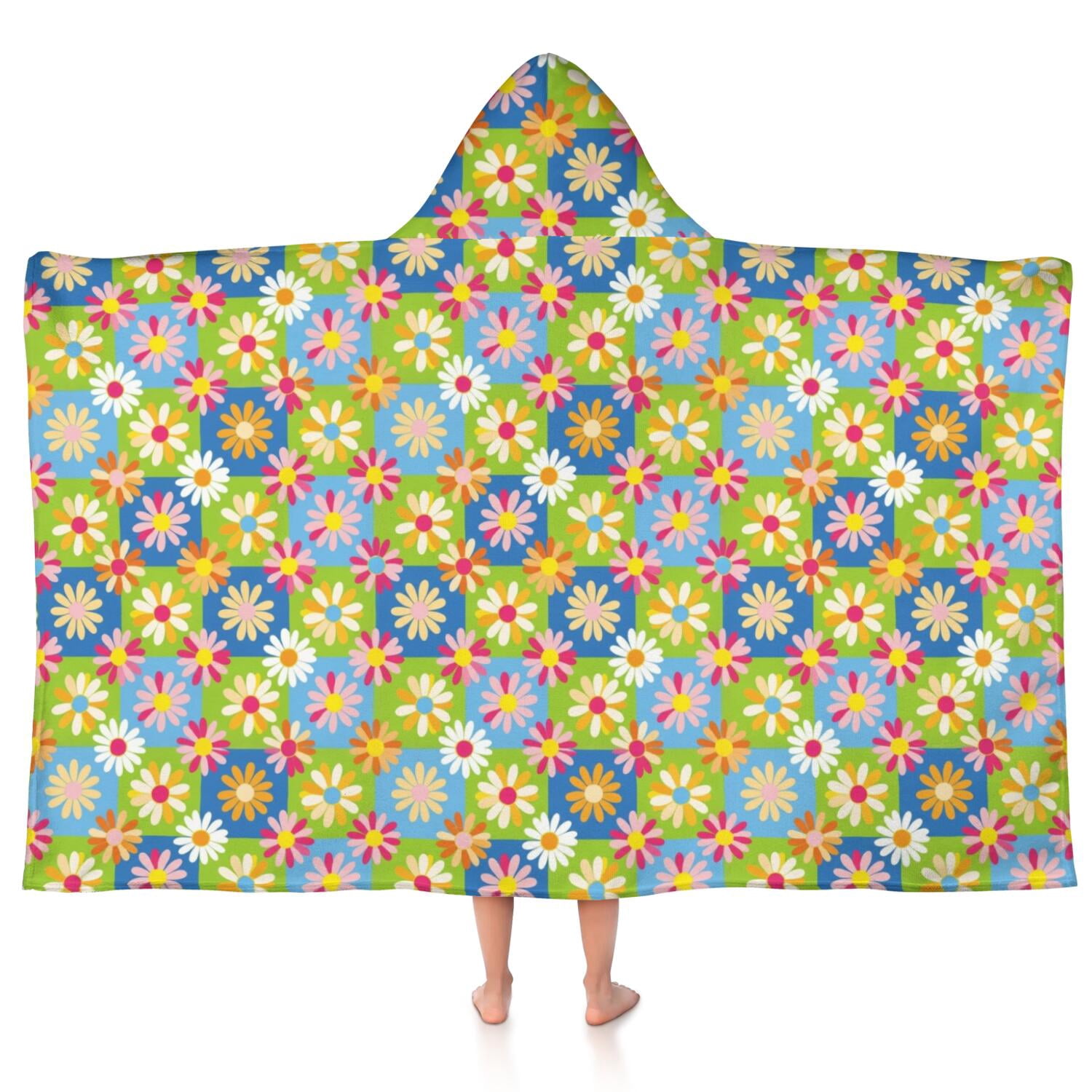 Daisy Pioneer Flower Teens Hooded Bath Towel Wrap for Ages 3 To 12 ...