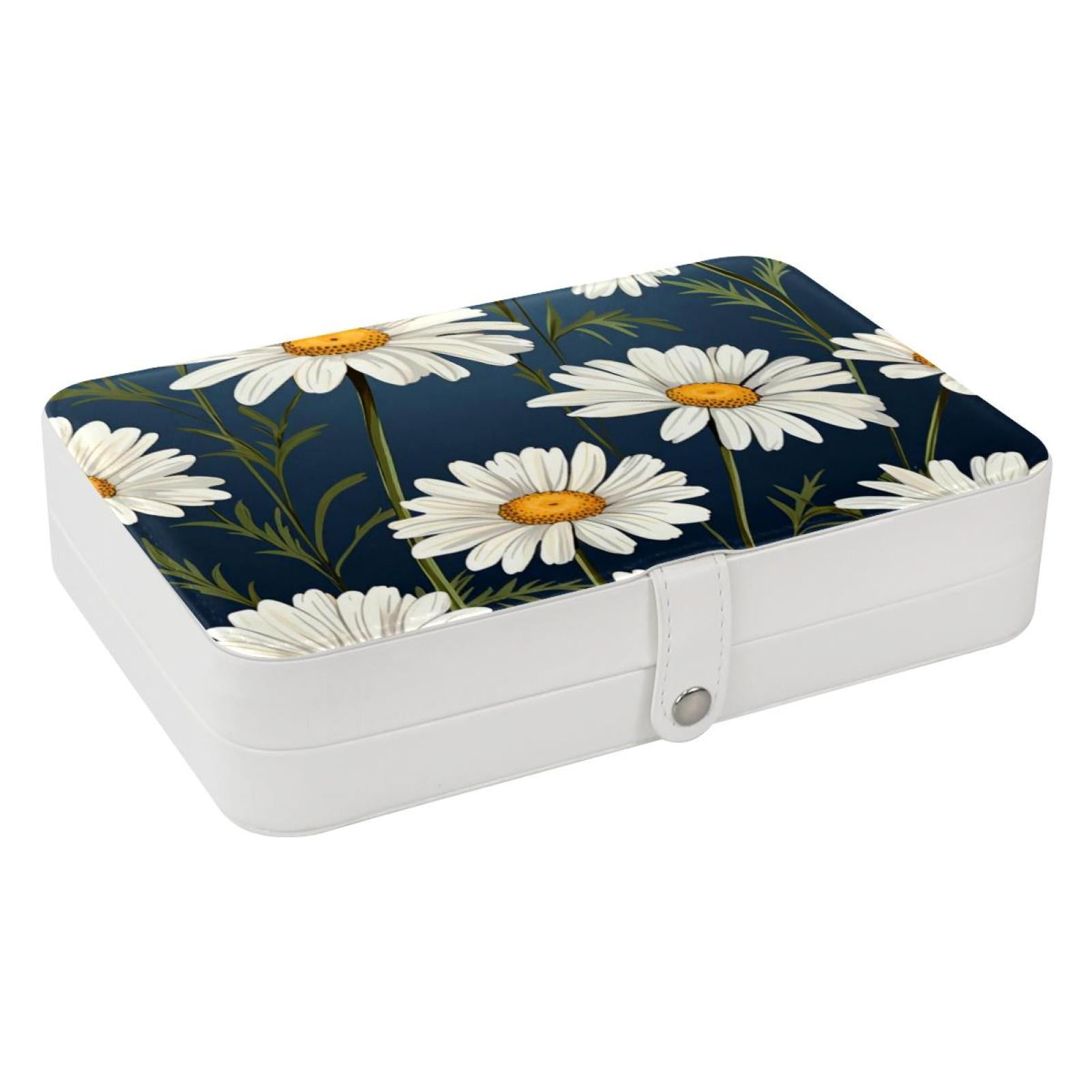 Daisy Portable PU Leather Travel Organizer Box with Removable ...