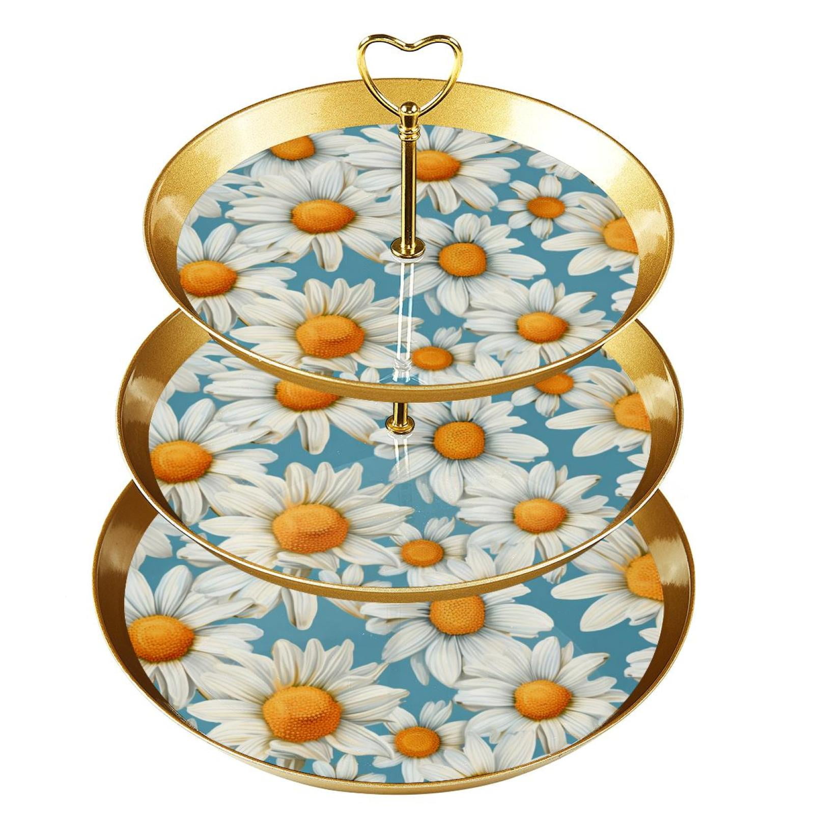 Daisy Premium Plastic Discs Dessert Table Display Stand - 32cm Height ...