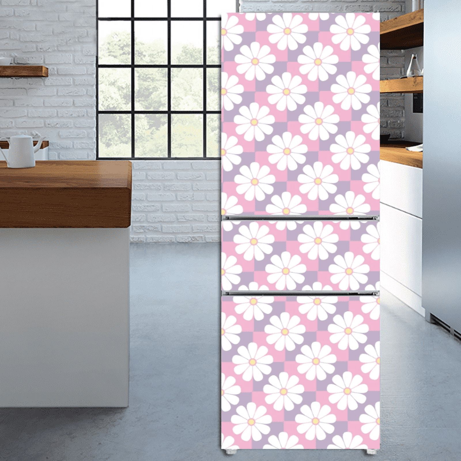 Daisy Print Kitchen Fridge Decorative Stickers PVC Waterproof Duplex ...