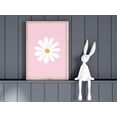 Daisy Print, Pink Floral Nursery Wall Art, Unframed Paper Poster ...