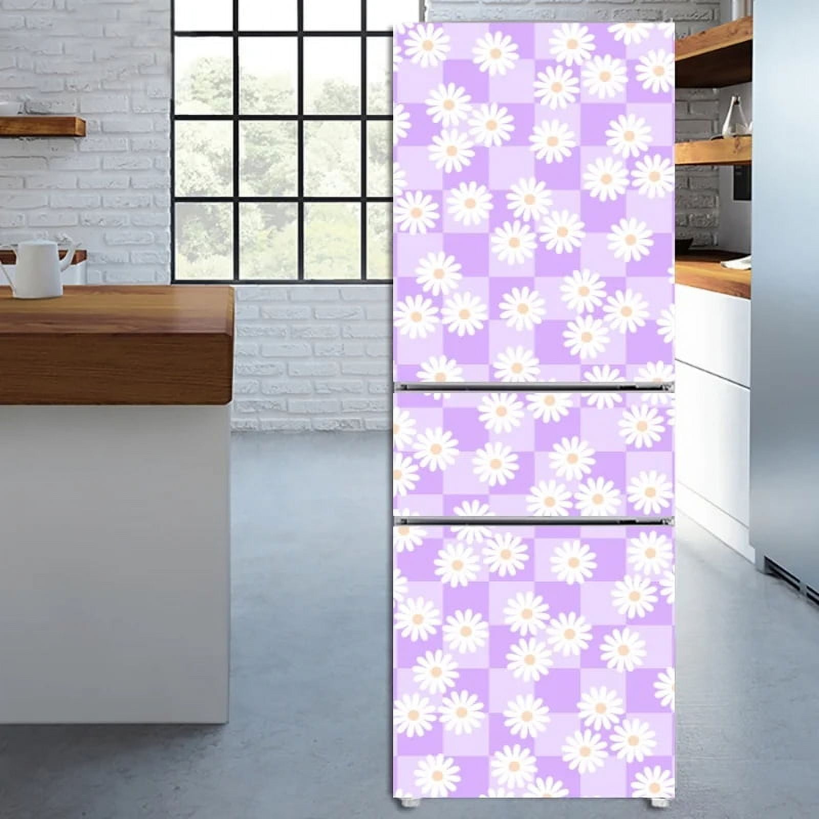 Daisy Print Refrigerator Stickers Kitchen Decorative PVC Waterproof ...