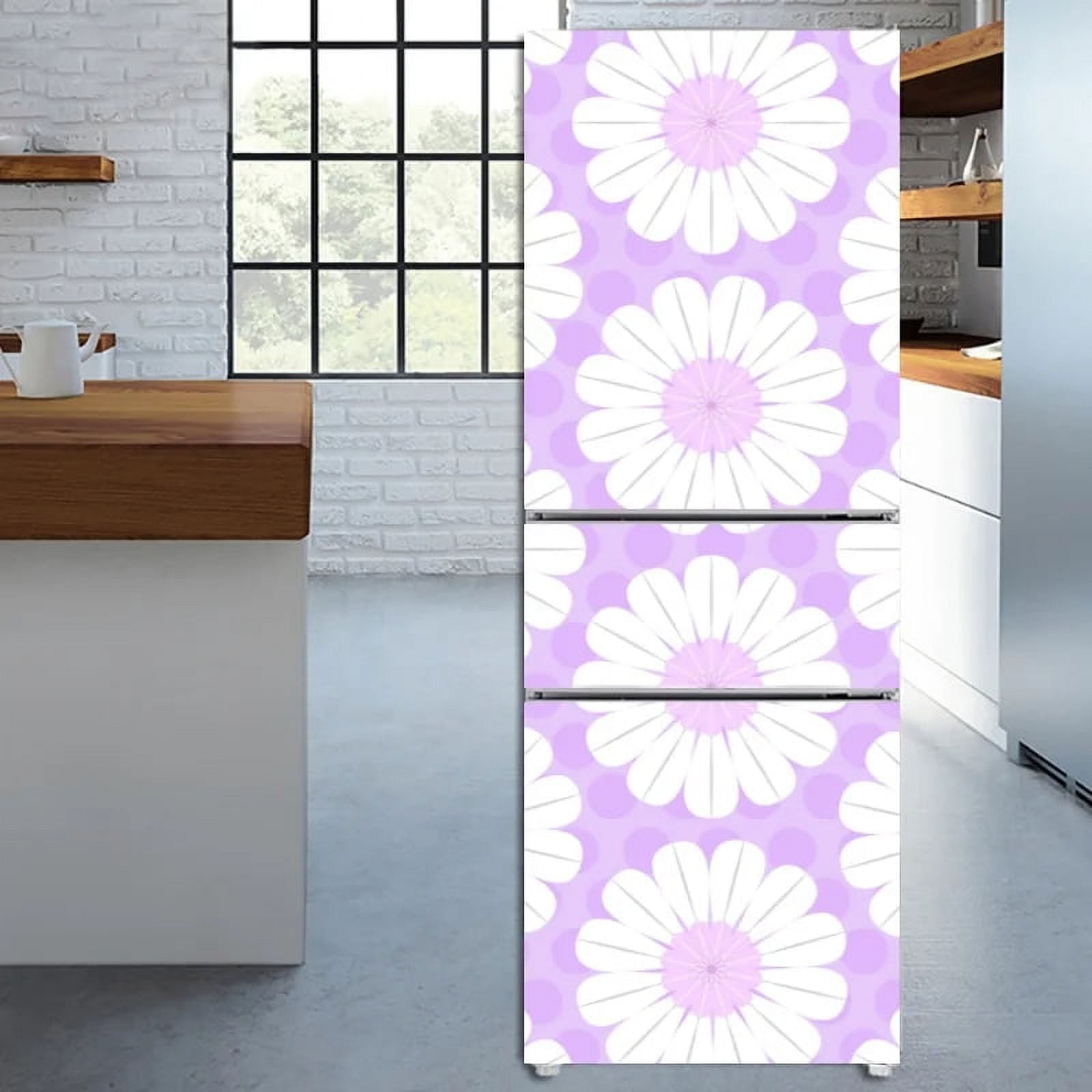 Daisy Print Refrigerator Stickers Kitchen Decorative PVC Waterproof ...