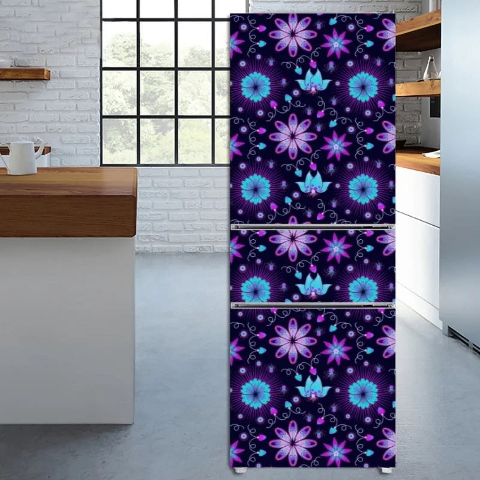 Daisy Print Refrigerator Stickers Kitchen rative PVC Waterproof Duplex ...