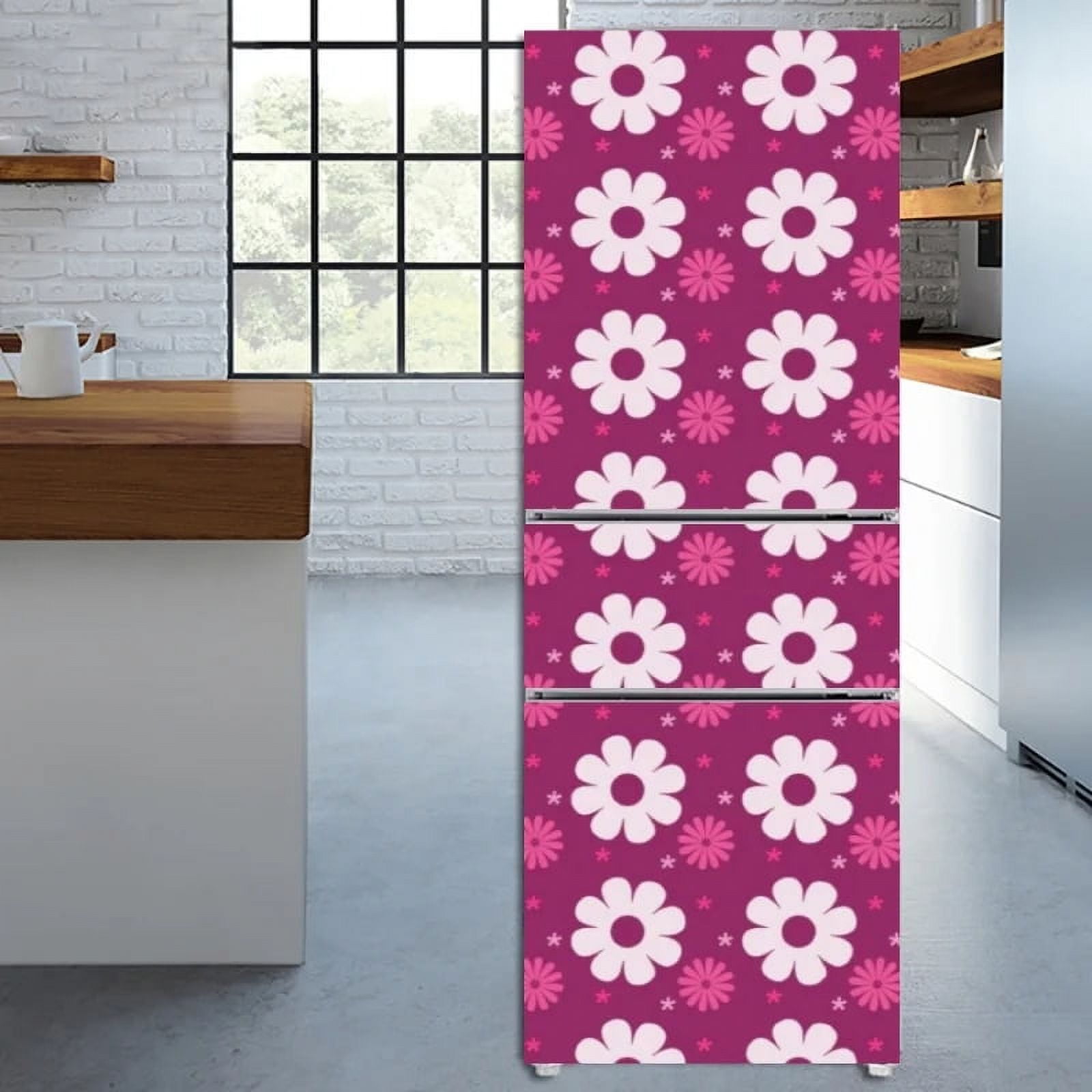 Daisy Print Refrigerator Stickers Kitchen rative PVC Waterproof Duplex ...