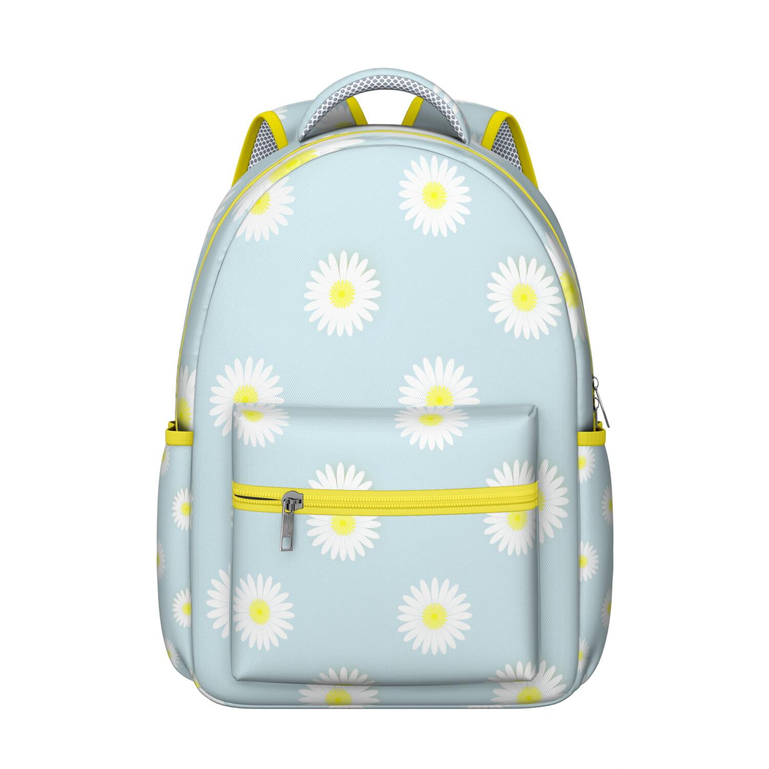 Daisy Print Waterproof School Backpack - Ergonomic Student Backpack ...