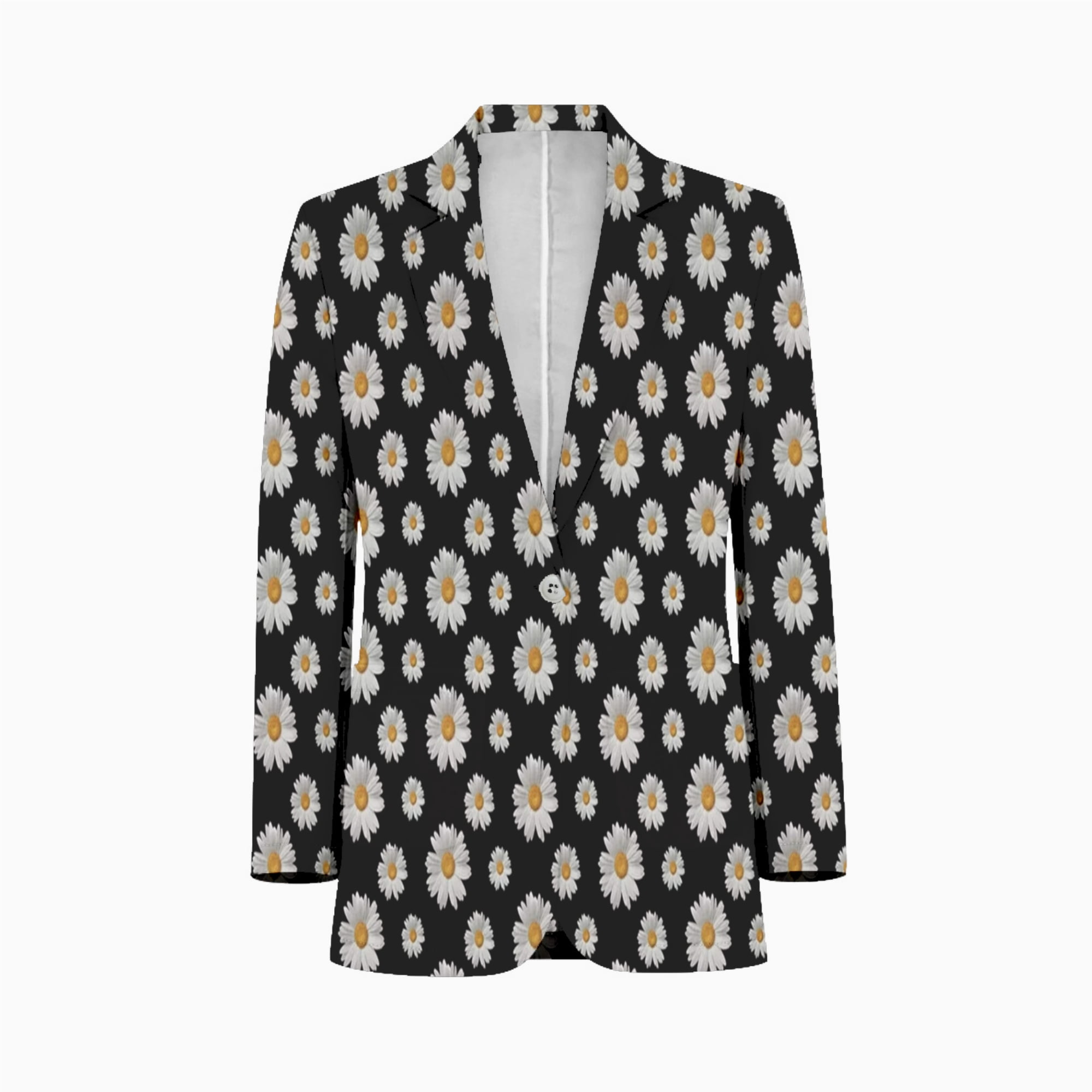 Daisy Repeat Pattern Customized Men's Suits full man Shawl Collar ...